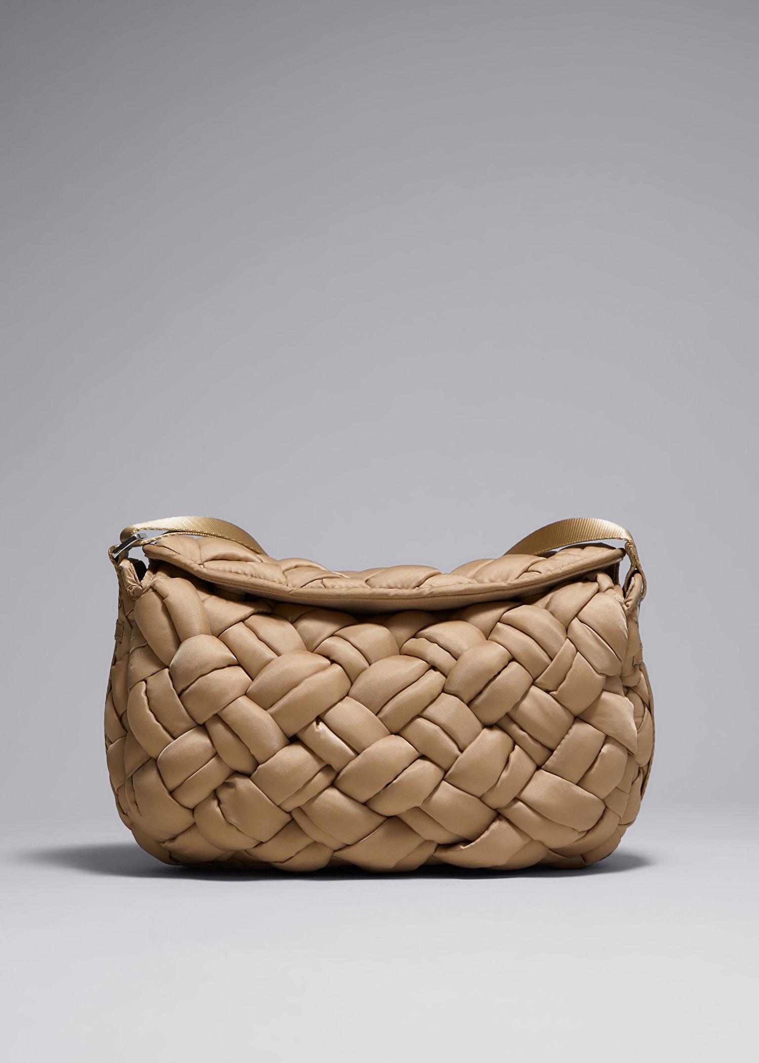 & OTHER STORIES Braided Nylon Shoulder Bag in Beige | endource