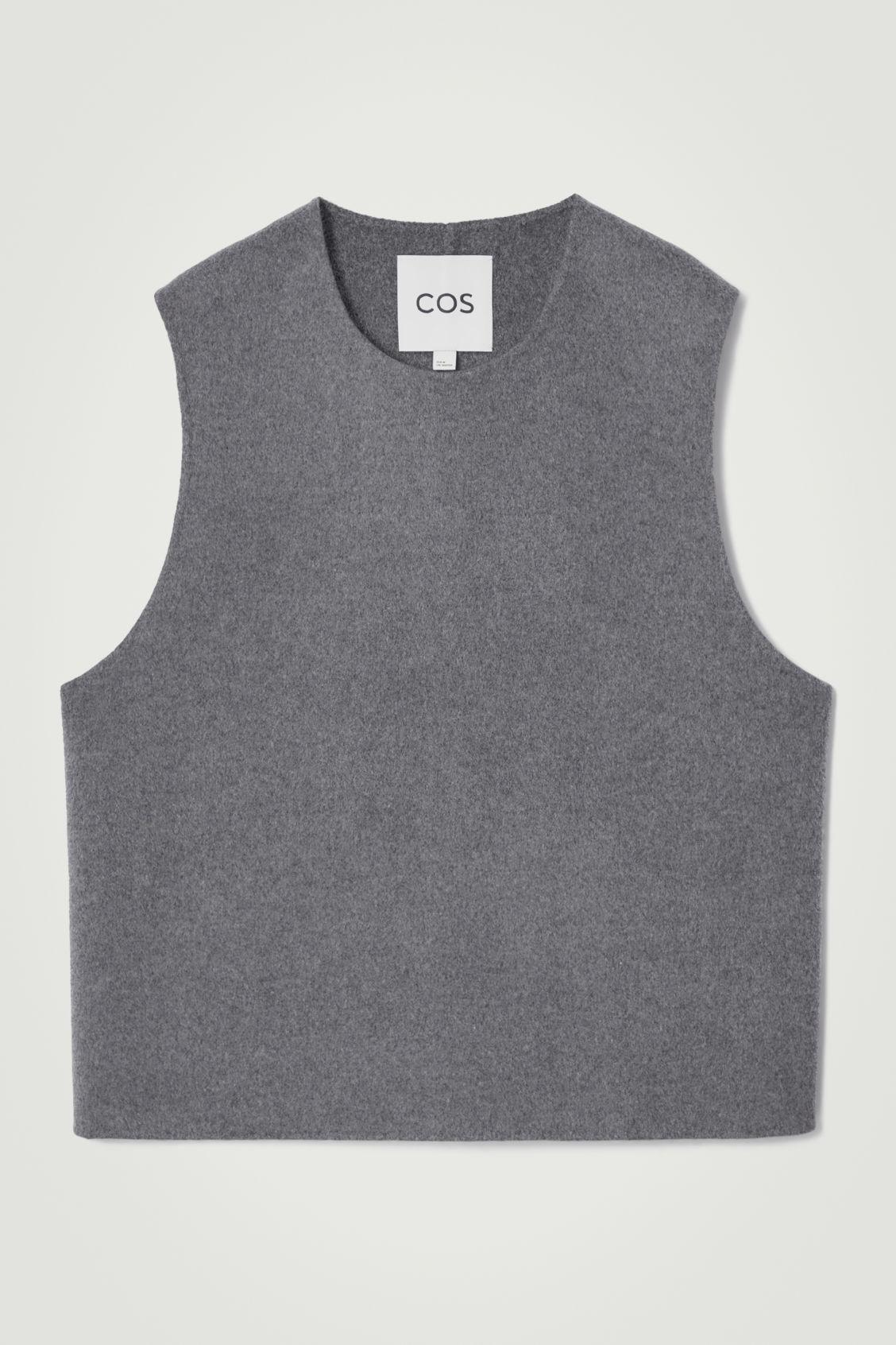 COS Double-Faced Wool Vest in GREY | endource