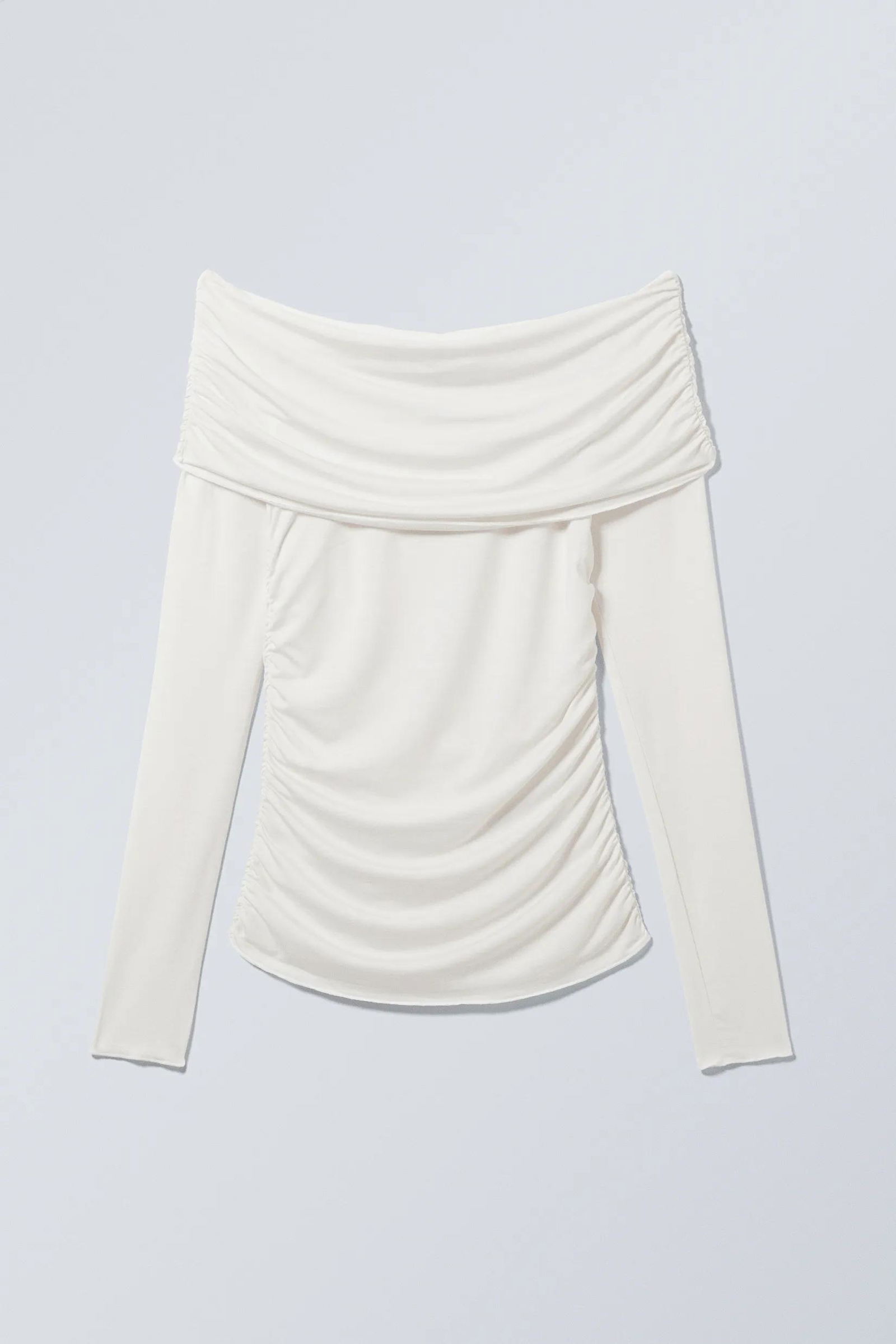WEEKDAY Folded Off Shoulder Long Sleeve Top | endource