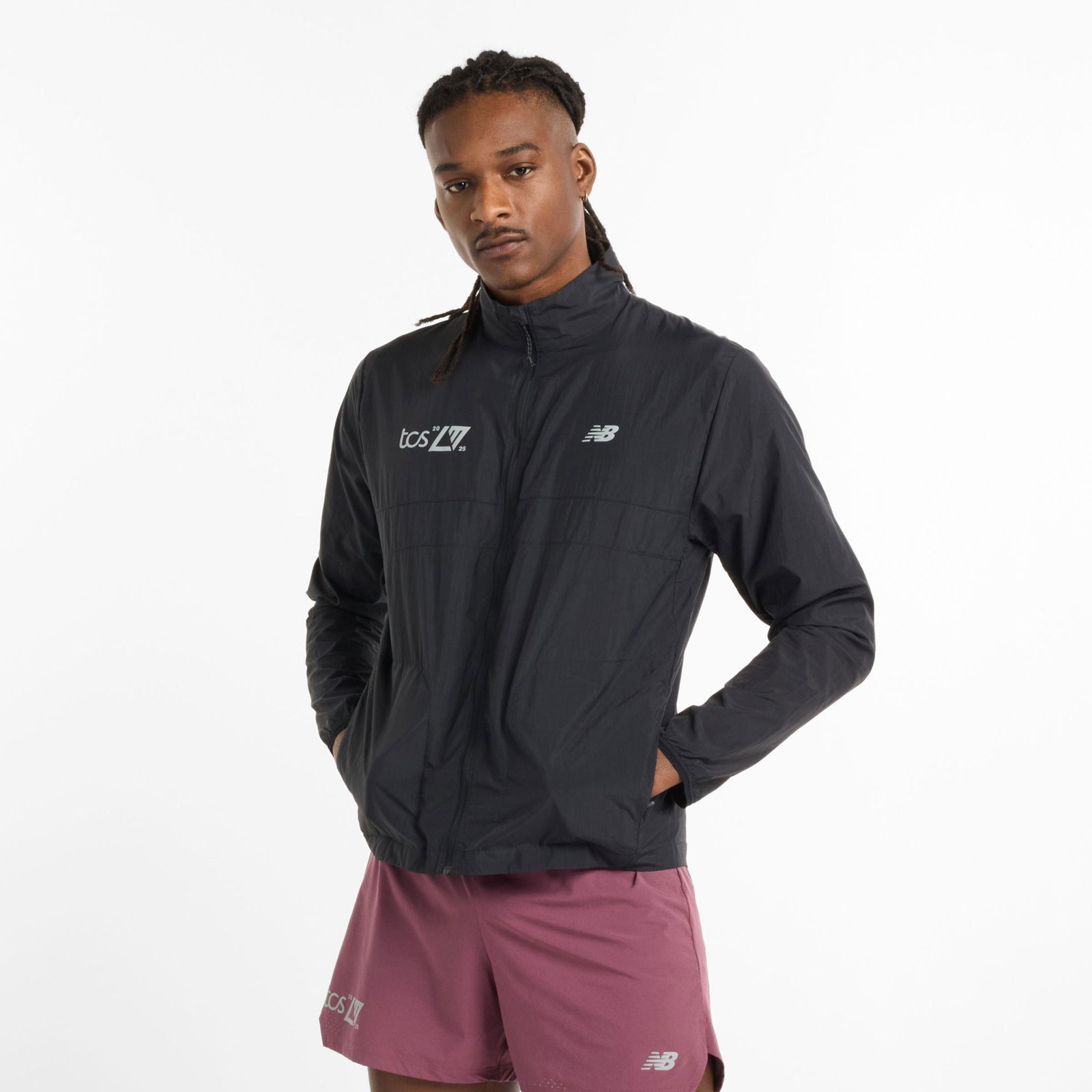 NEW BALANCE London Edition Athletics Packable Jacket in Black | endource