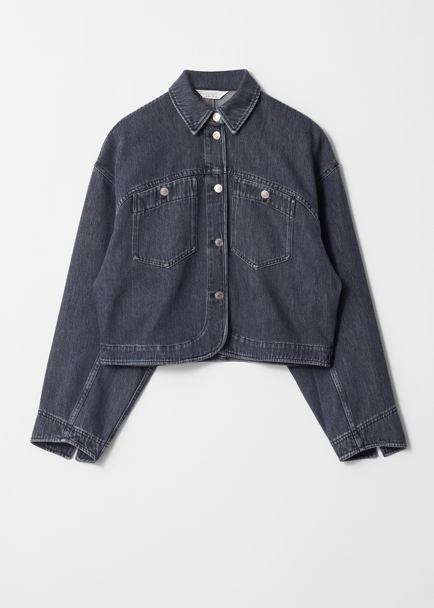 & OTHER STORIES Boxy Denim Jacket in Black | endource