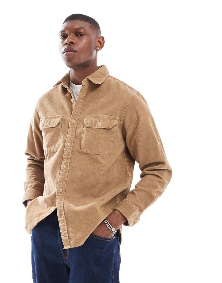 LEVI'S Jackson Cord Worker Shirt in tan | endource