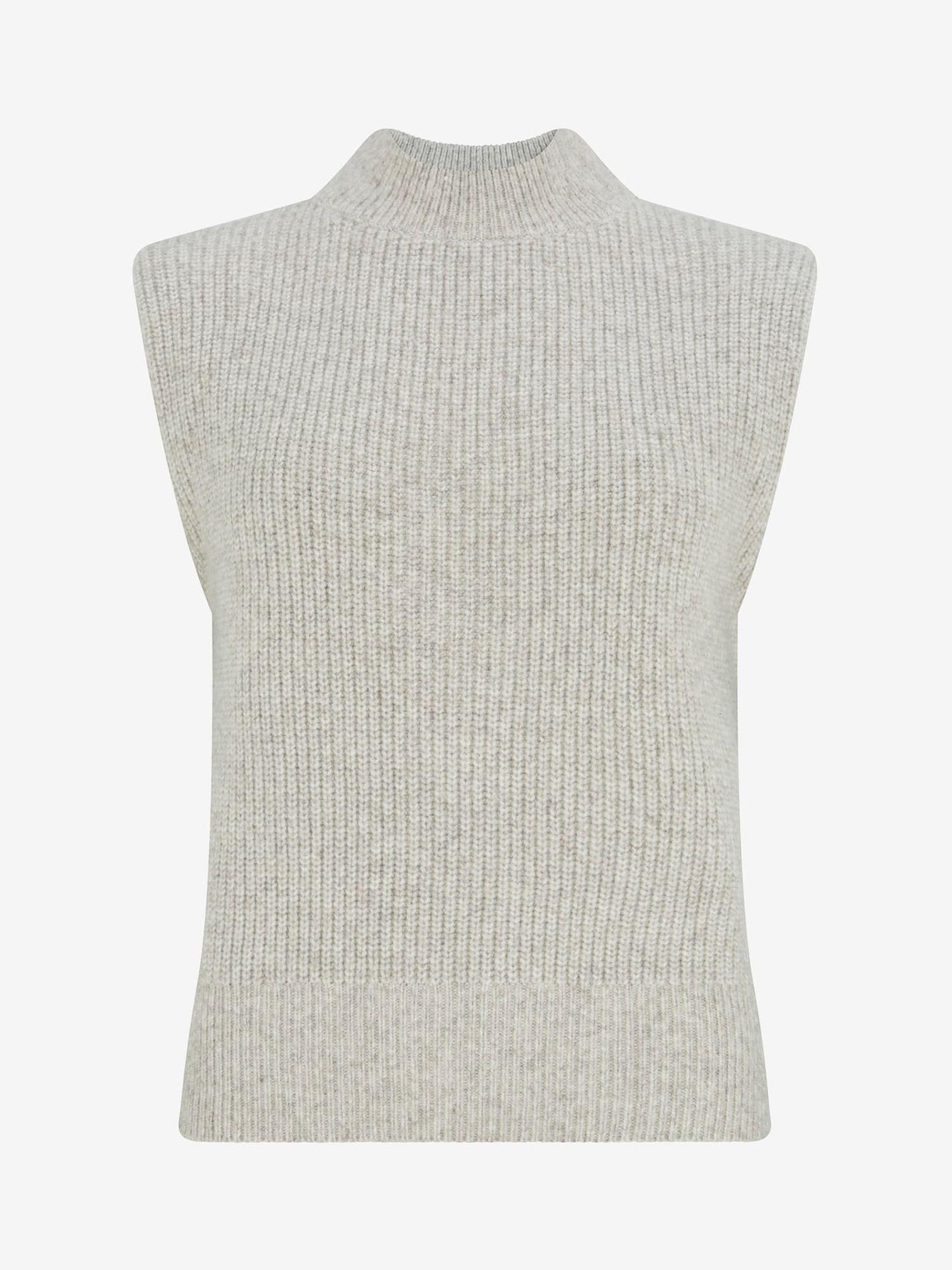 MINT VELVET Tabard Knit Vest in Brown Mink | endource