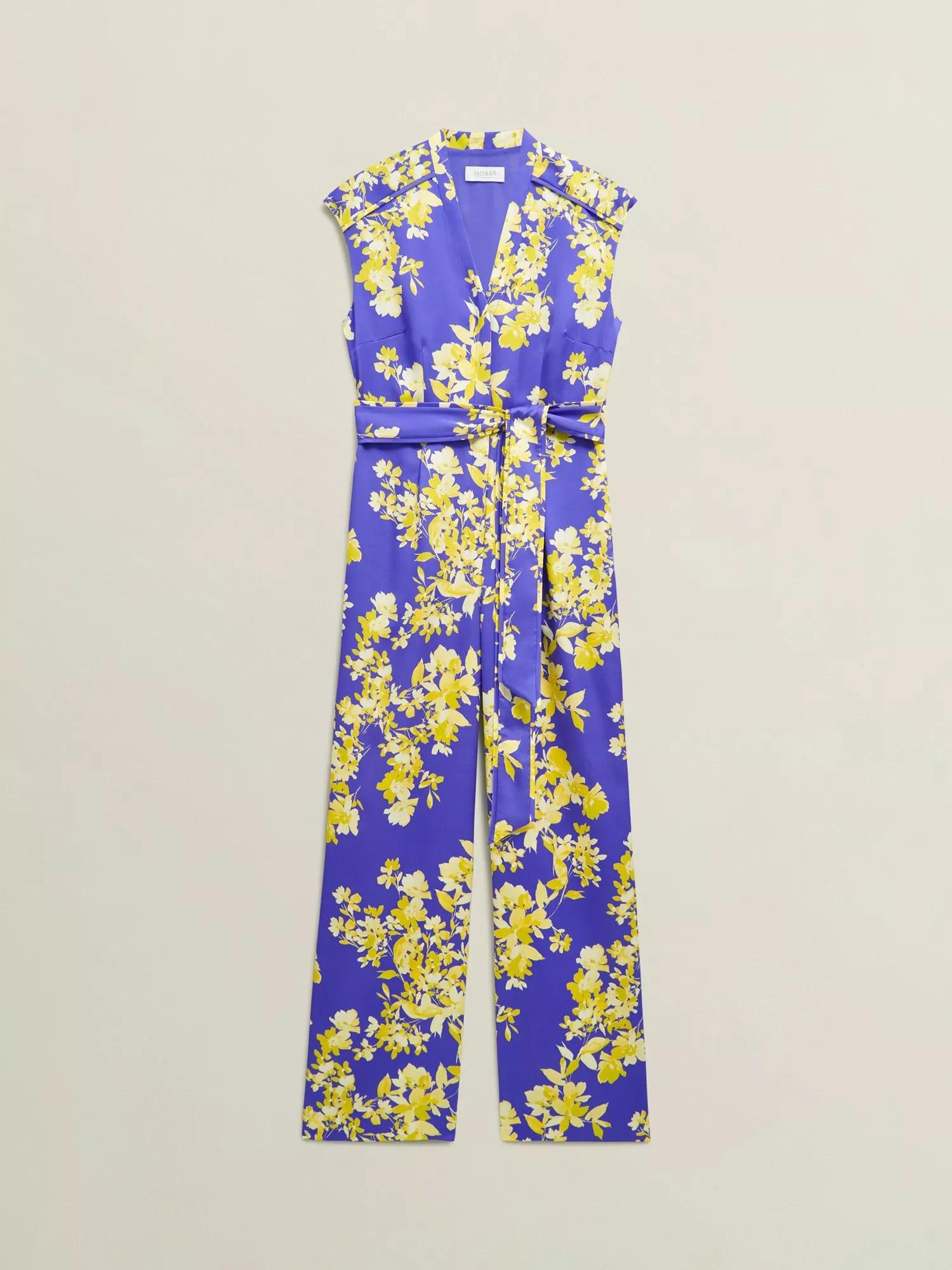 HOBBS Macey Floral Jumpsuit in Blue/Multi | endource