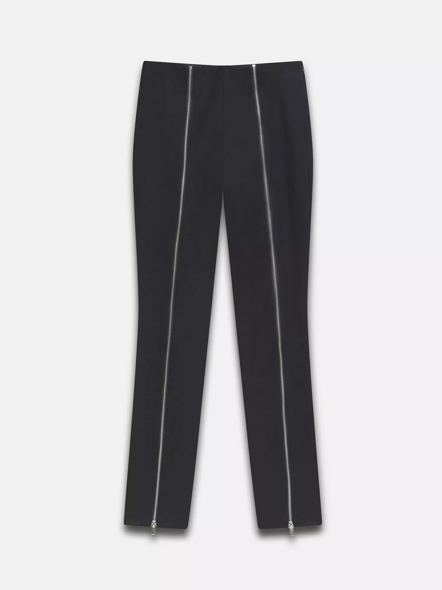 MINT VELVET Zip Front Trousers in Black | endource