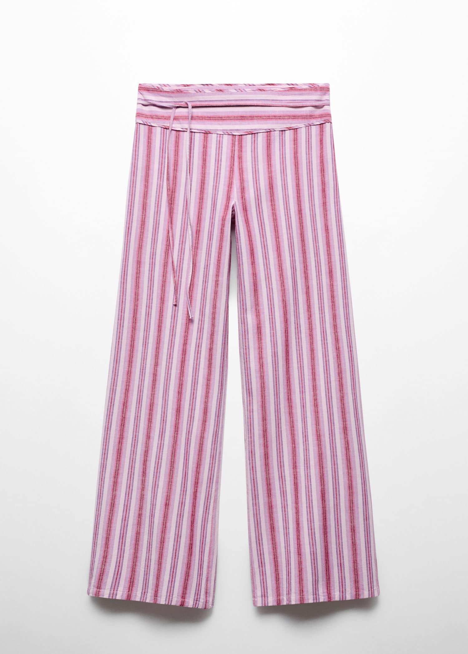 MANGO Stripes Printed Trousers | endource