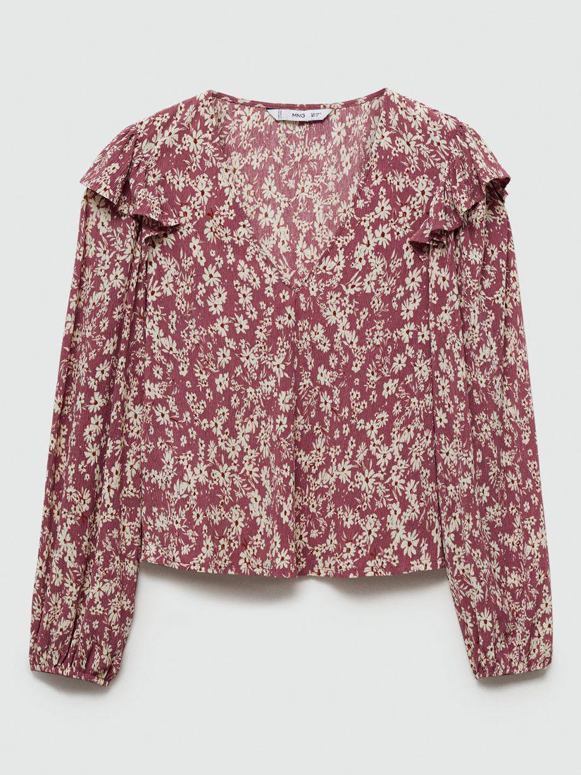 MANGO Pomelo Floral Ruffle Top | endource