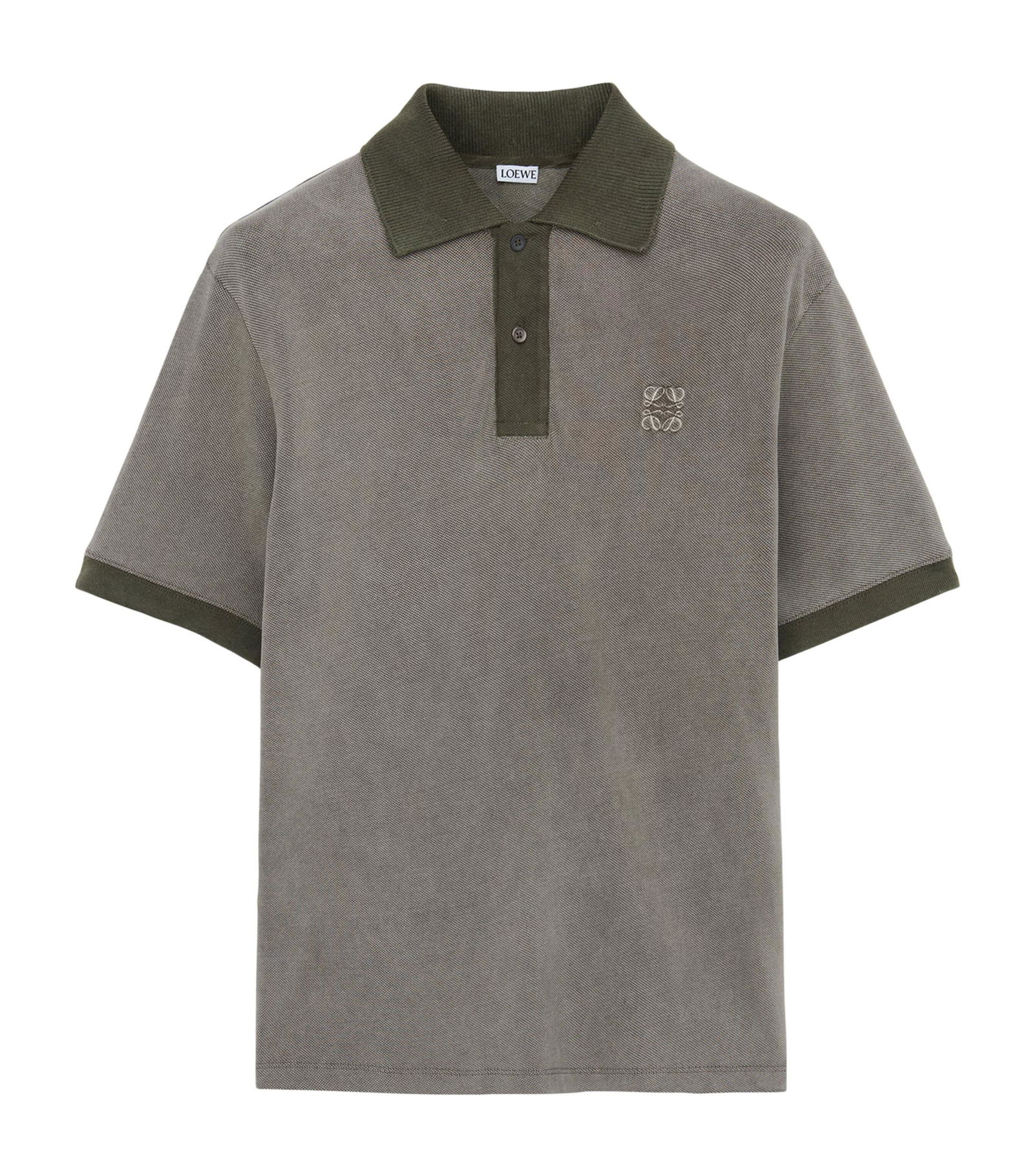 LOEWE Cotton Anagram Polo Shirt in Green | endource