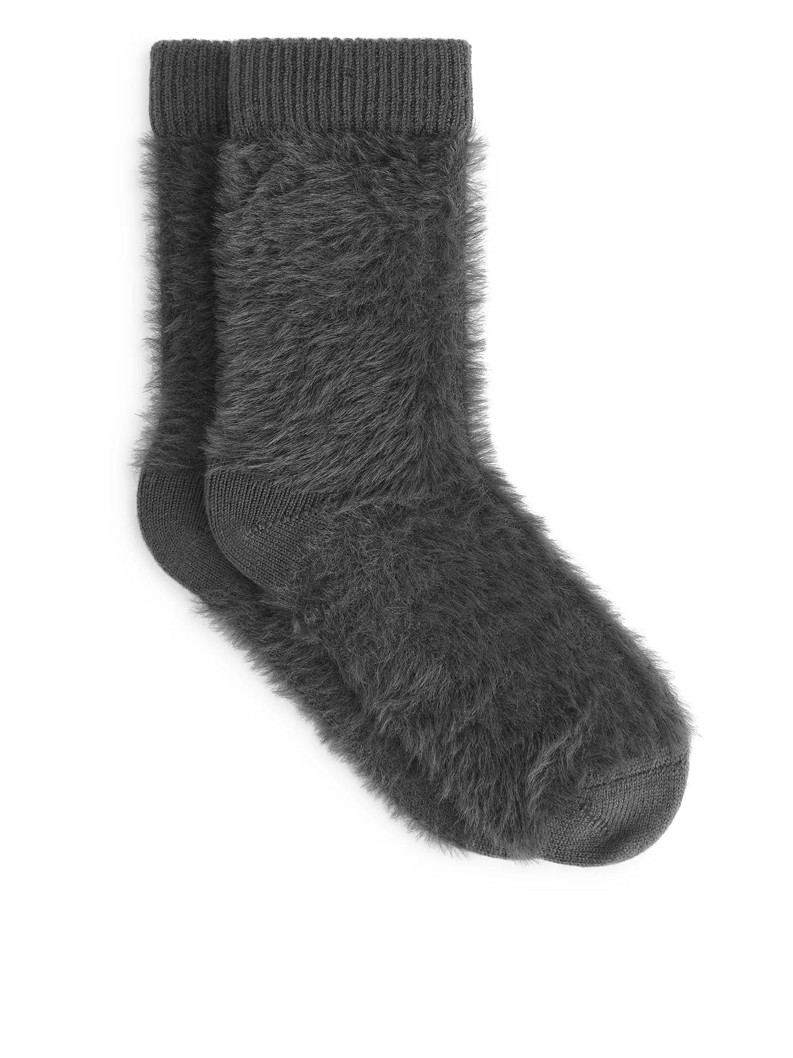 ARKET Fluffy Socks in Dark Grey | endource
