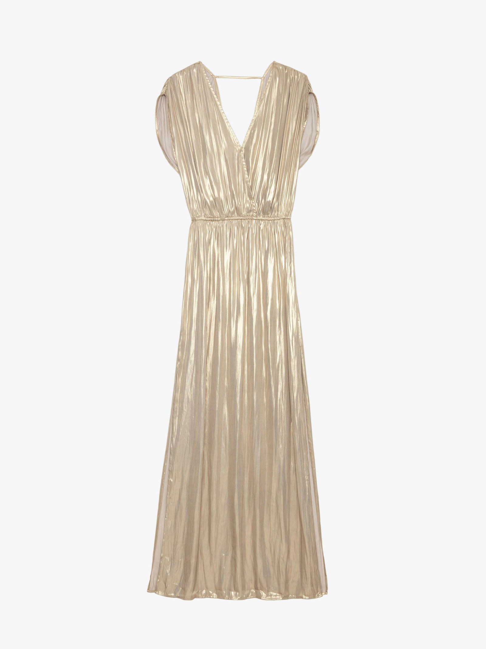 ZADIG & VOLTAIRE Ritmic Satin Dress in Gold | endource