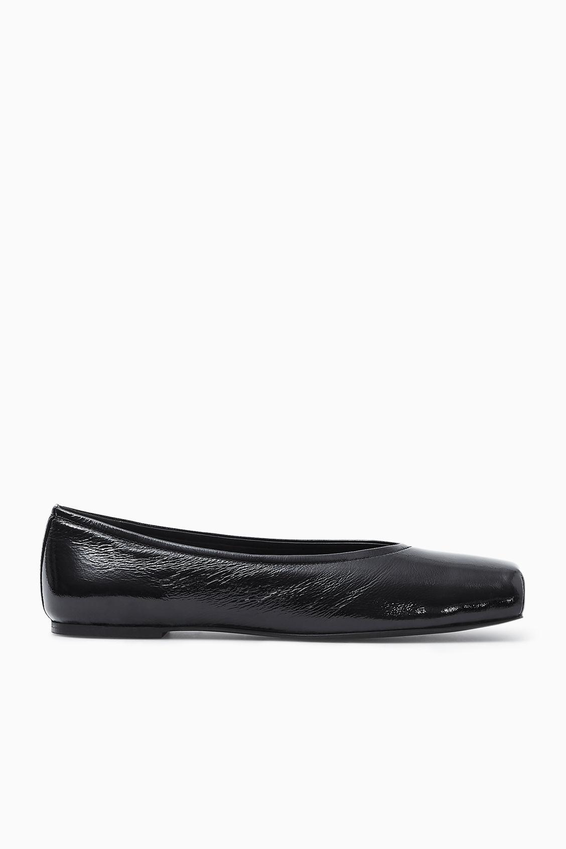COS Square-Toe Ballet Flats in BLACK | Endource