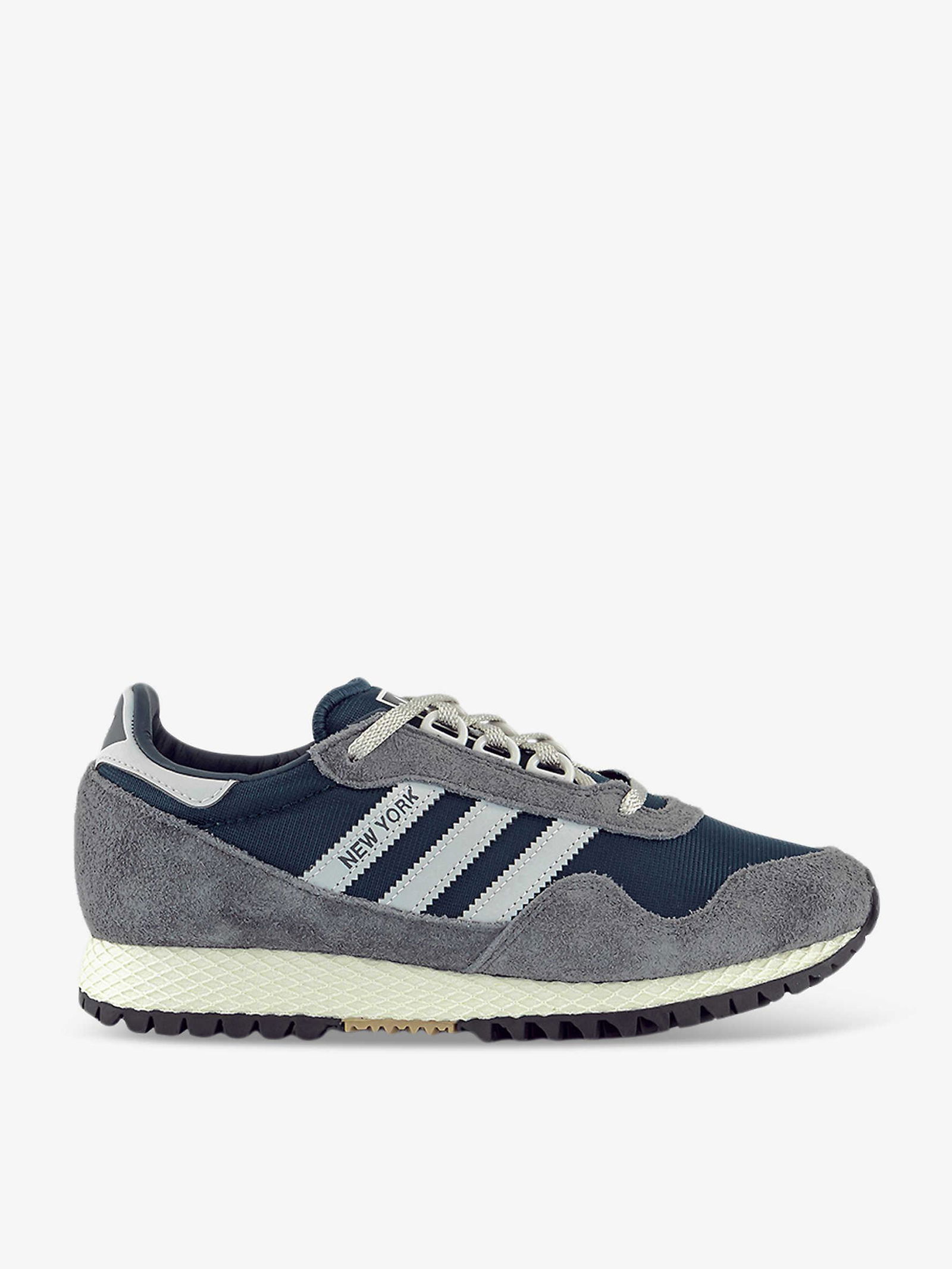 ADIDAS New York Mesh And Suede Low-Top Trainers in AURORA INK GREY ONE ...