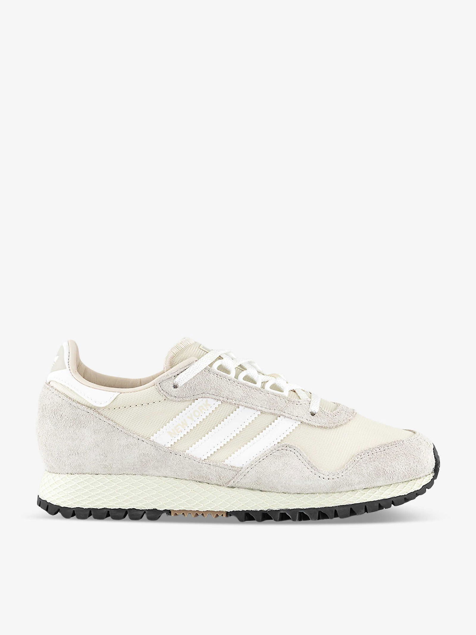 ADIDAS New York Mesh And Suede Low-Top Trainers in WONDER WHITE WHITE ...