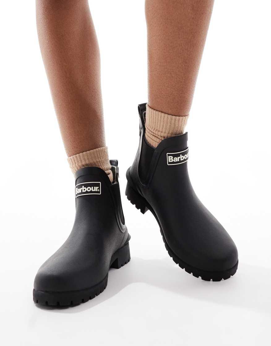 BARBOUR Wilton Chelsea Wellington Boot in Black | endource