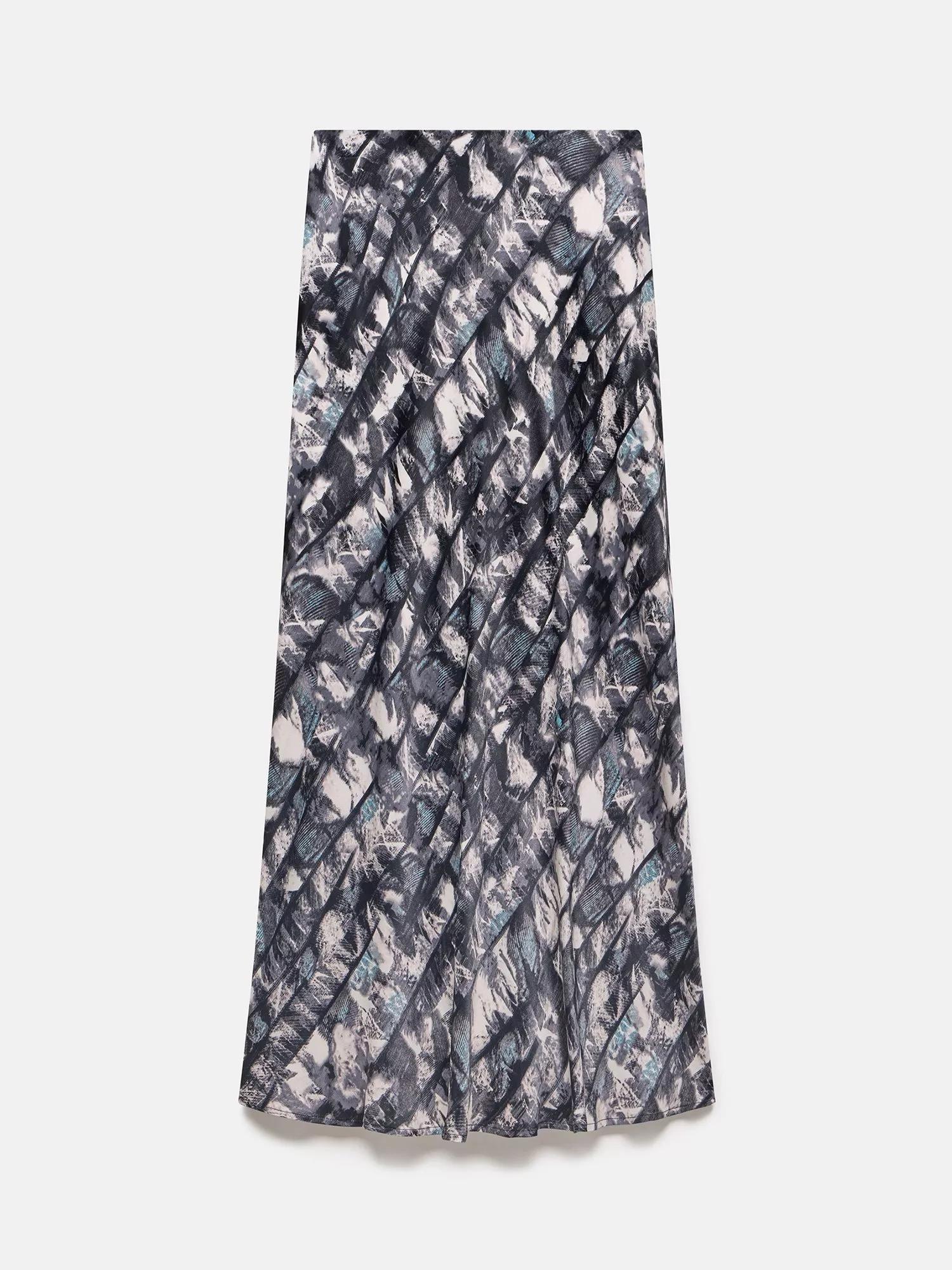 MINT VELVET Bias Cut Print Midi Slip Skirt | endource