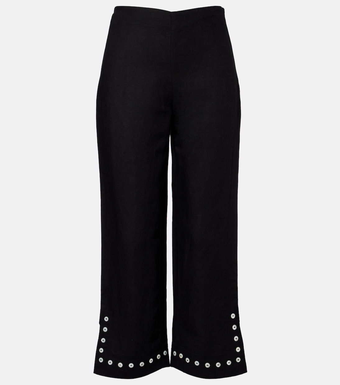 STAUD Piha Linen-Blend Flared Pants | endource