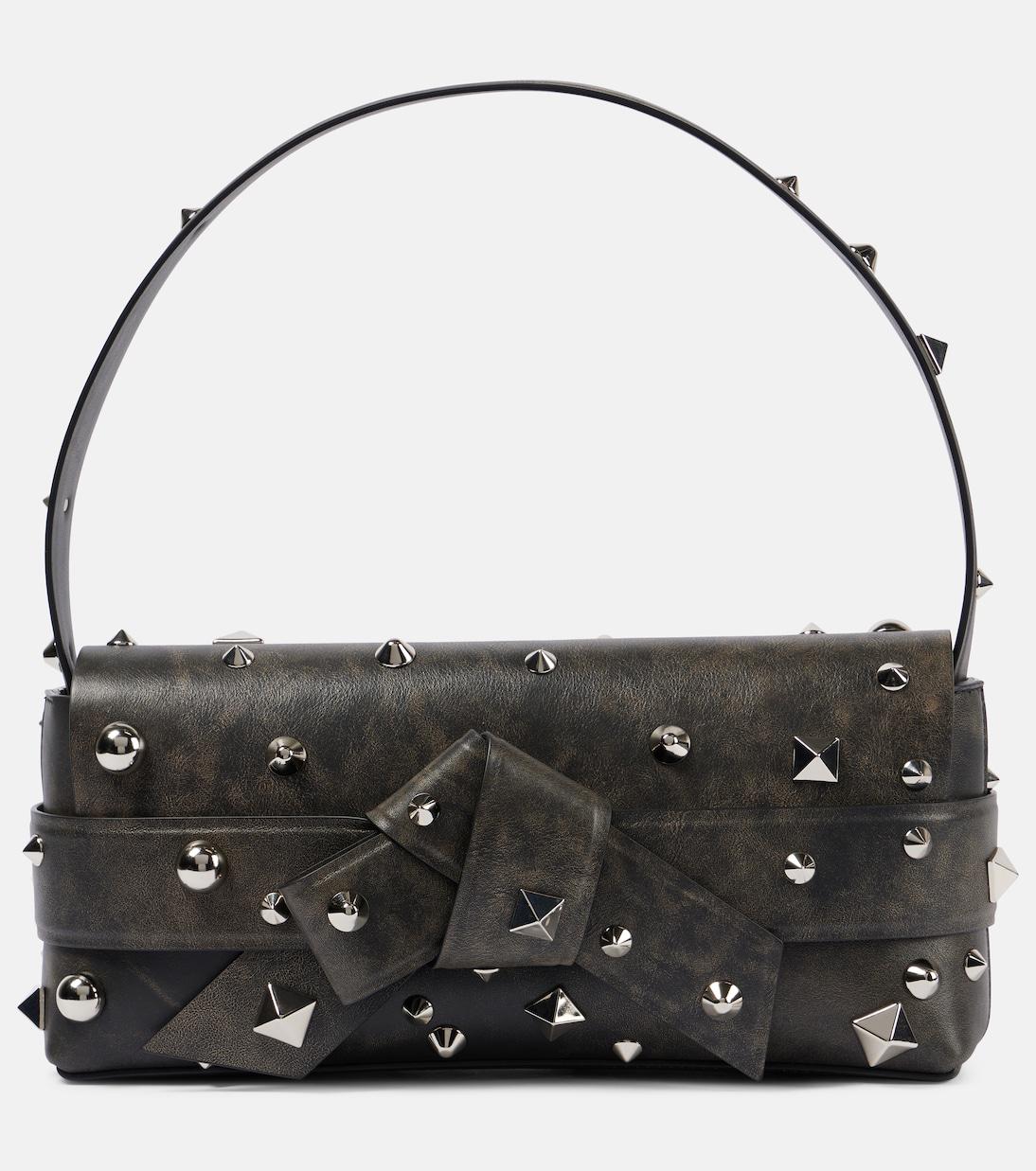 ACNE STUDIOS Musubi Studded Leather Shoulder Bag | endource