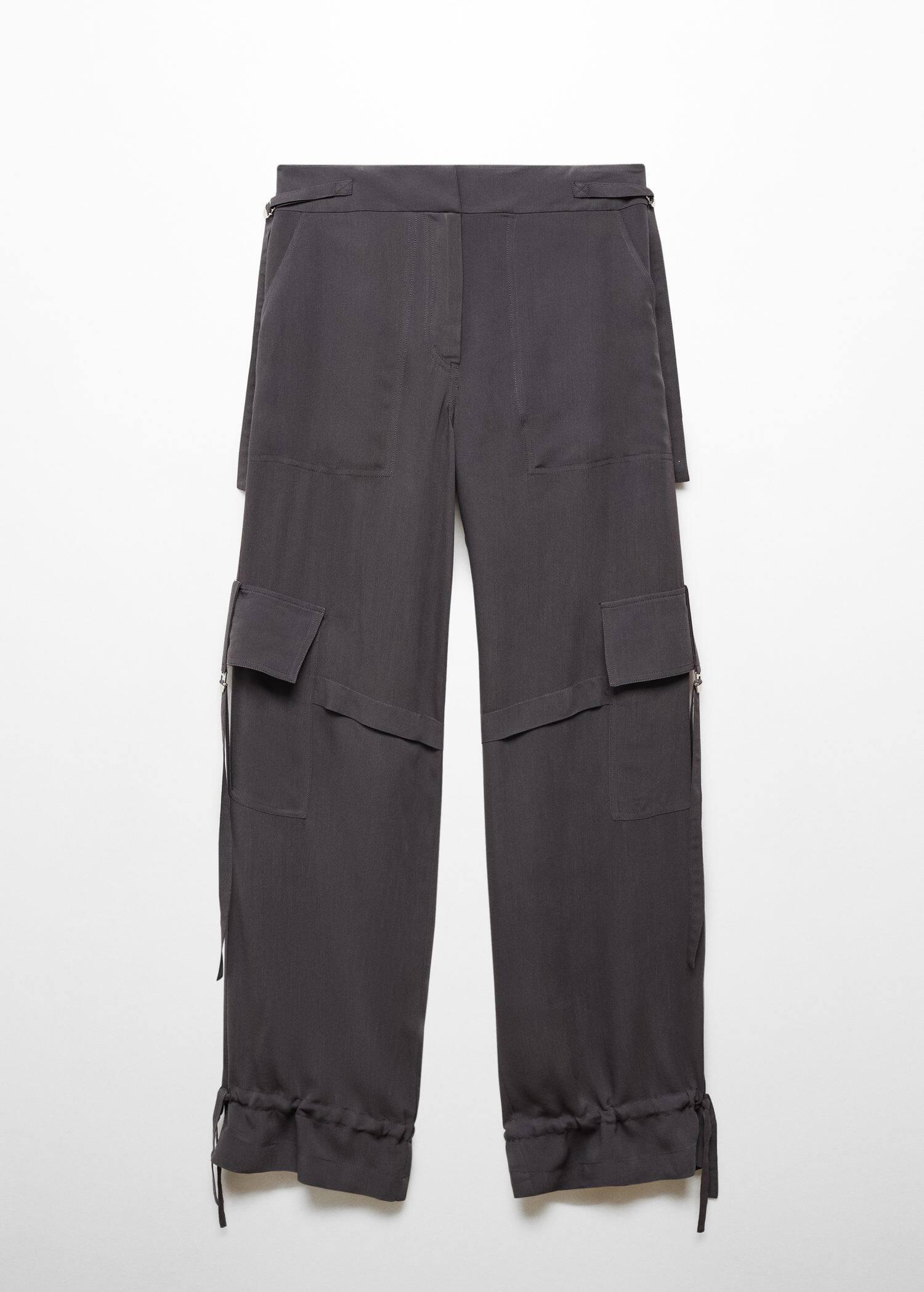 MANGO Cargo Pants With Metallic Details in Medium Brown | Endource