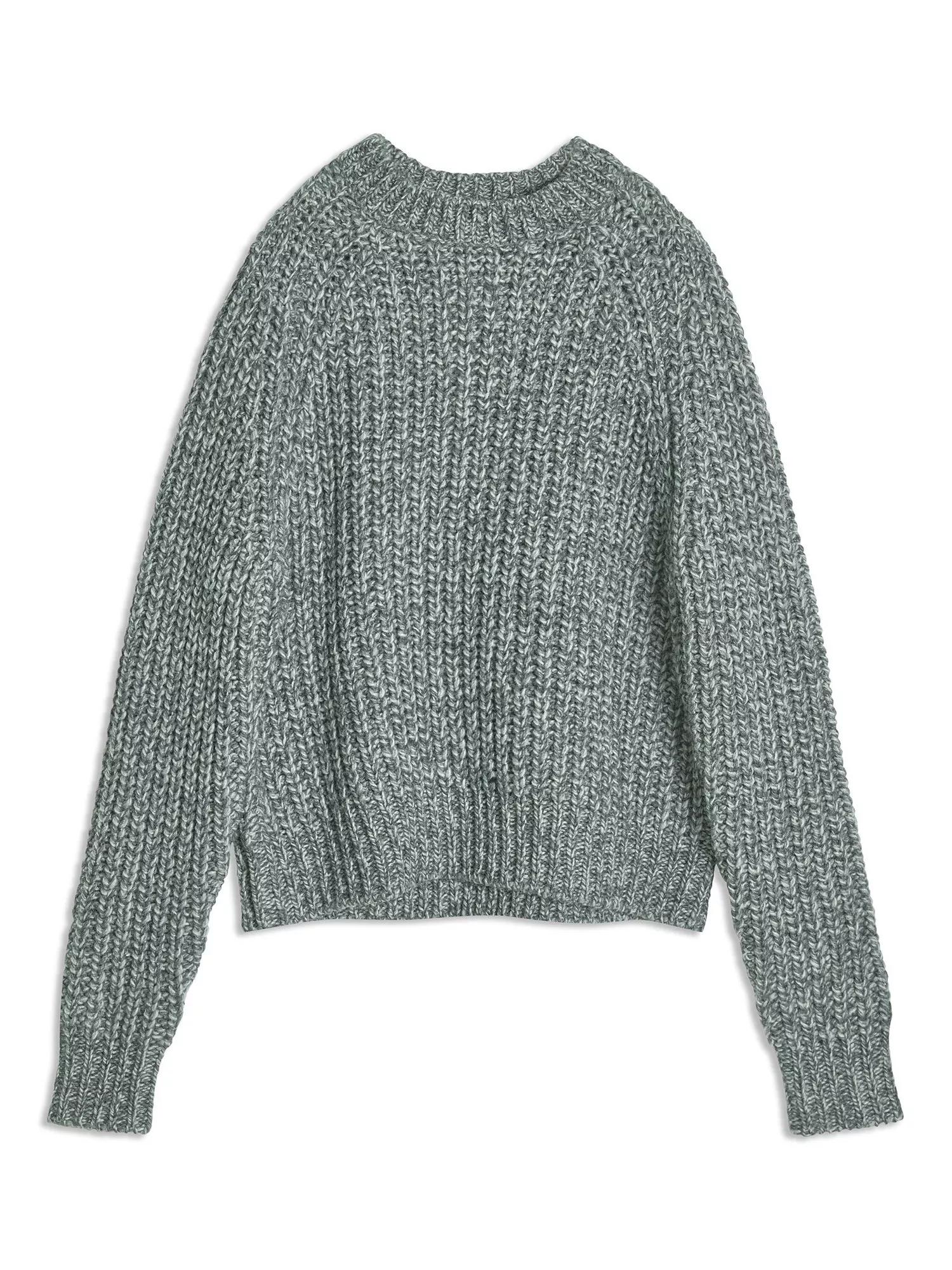ALBARAY Chunky Rib Wool Blend Jumper in Grey | endource