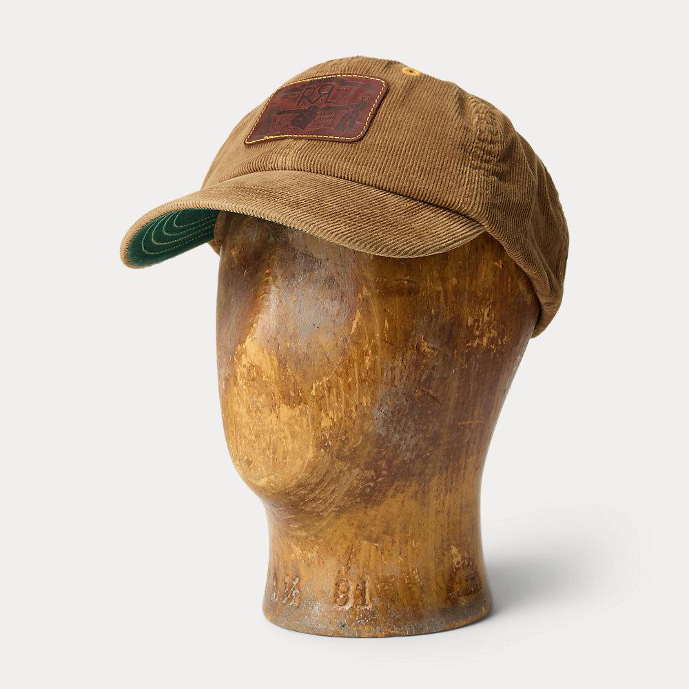RALPH LAUREN RRL Leather-Patch Corduroy Trucker Cap | endource
