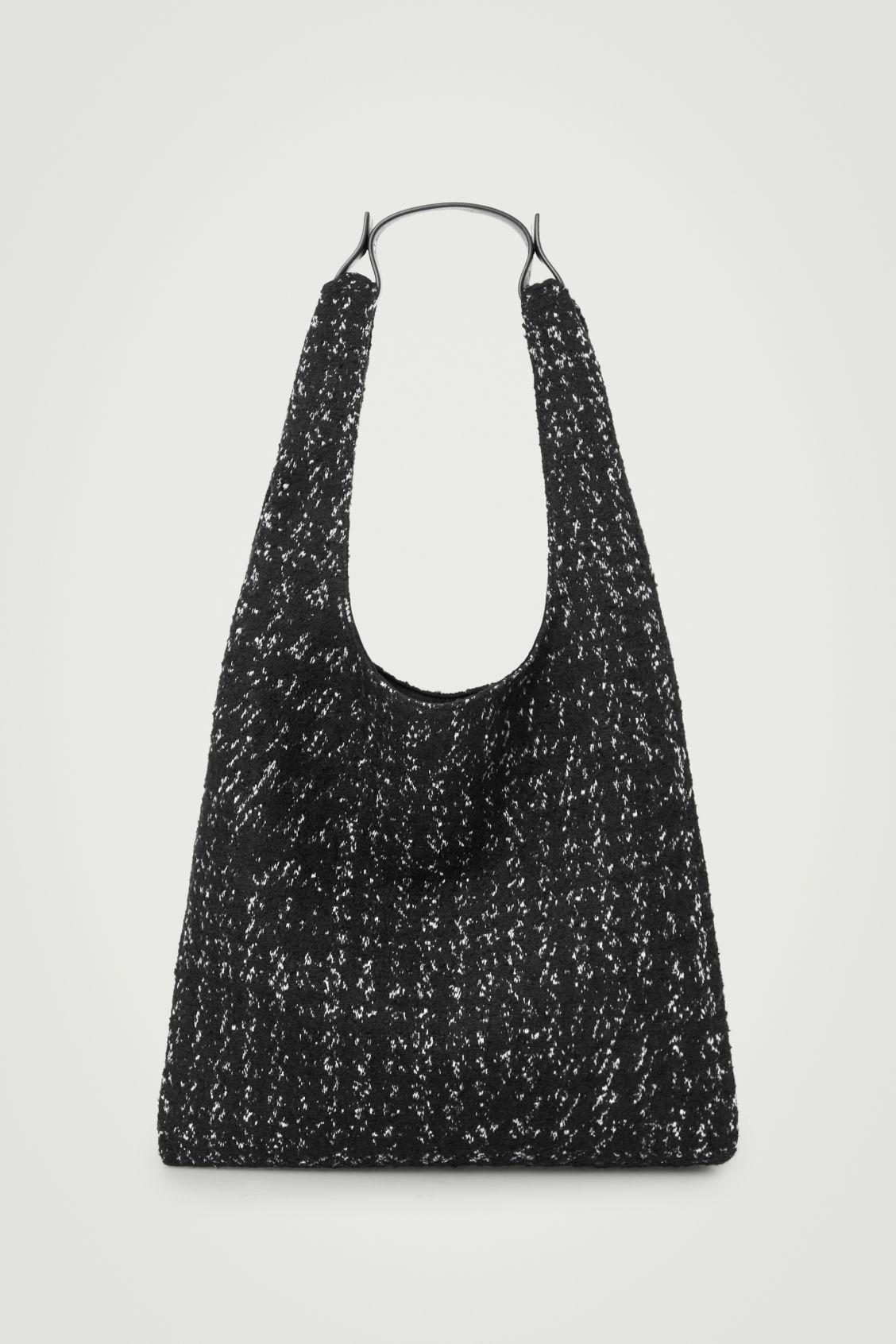 COS Oversized Jacquard Tote in BLACK | endource