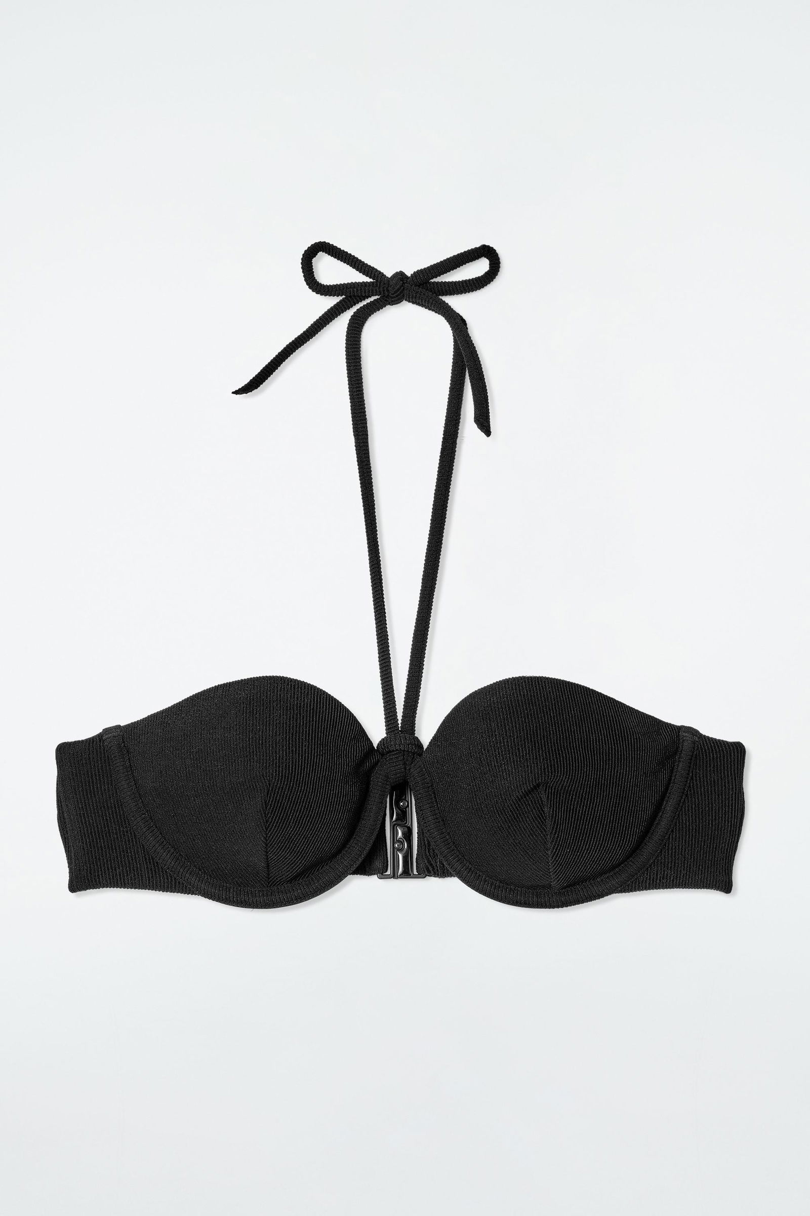 COS Ribbed Underwired Halterneck Bikini Top | endource