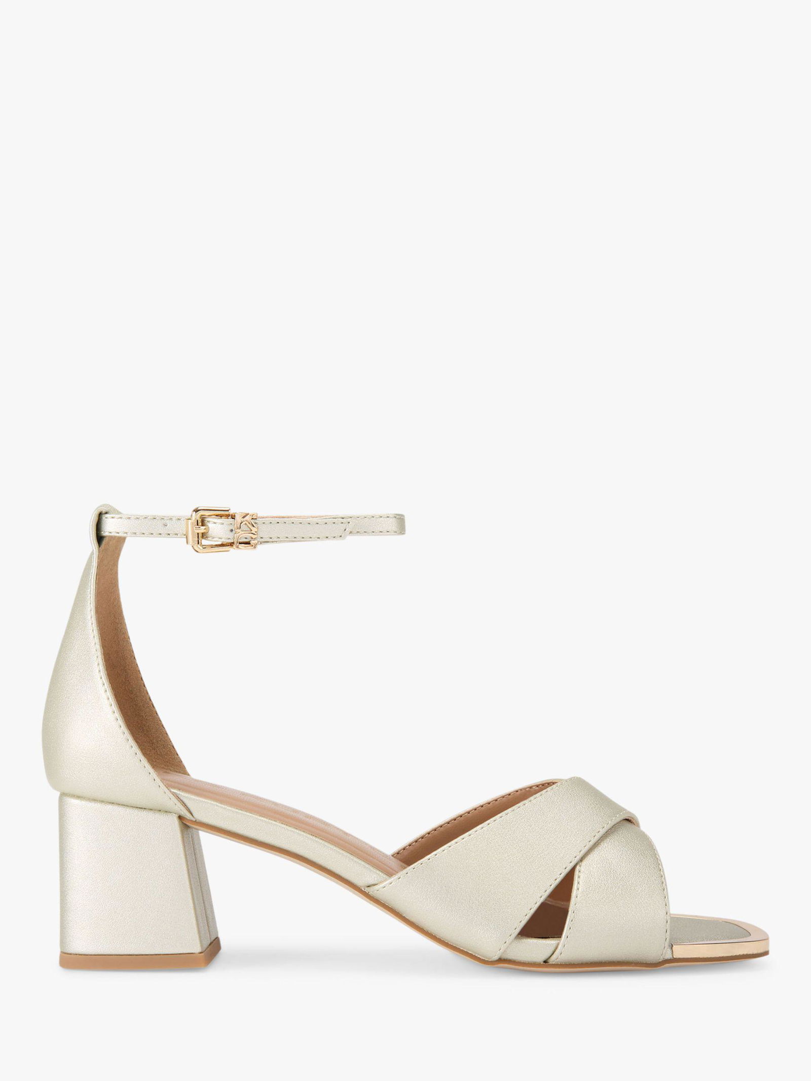 KG KURT GEIGER Freya Block Heel Sandals in Natural Putty | endource