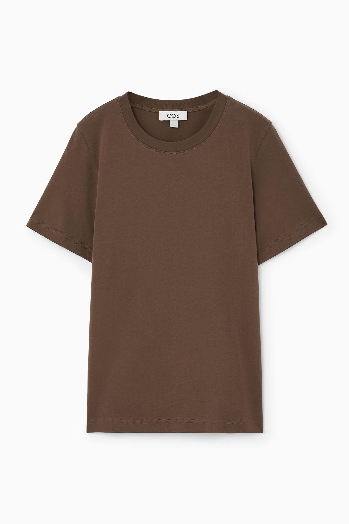 COS Regular Fit T-Shirt in BROWN | endource