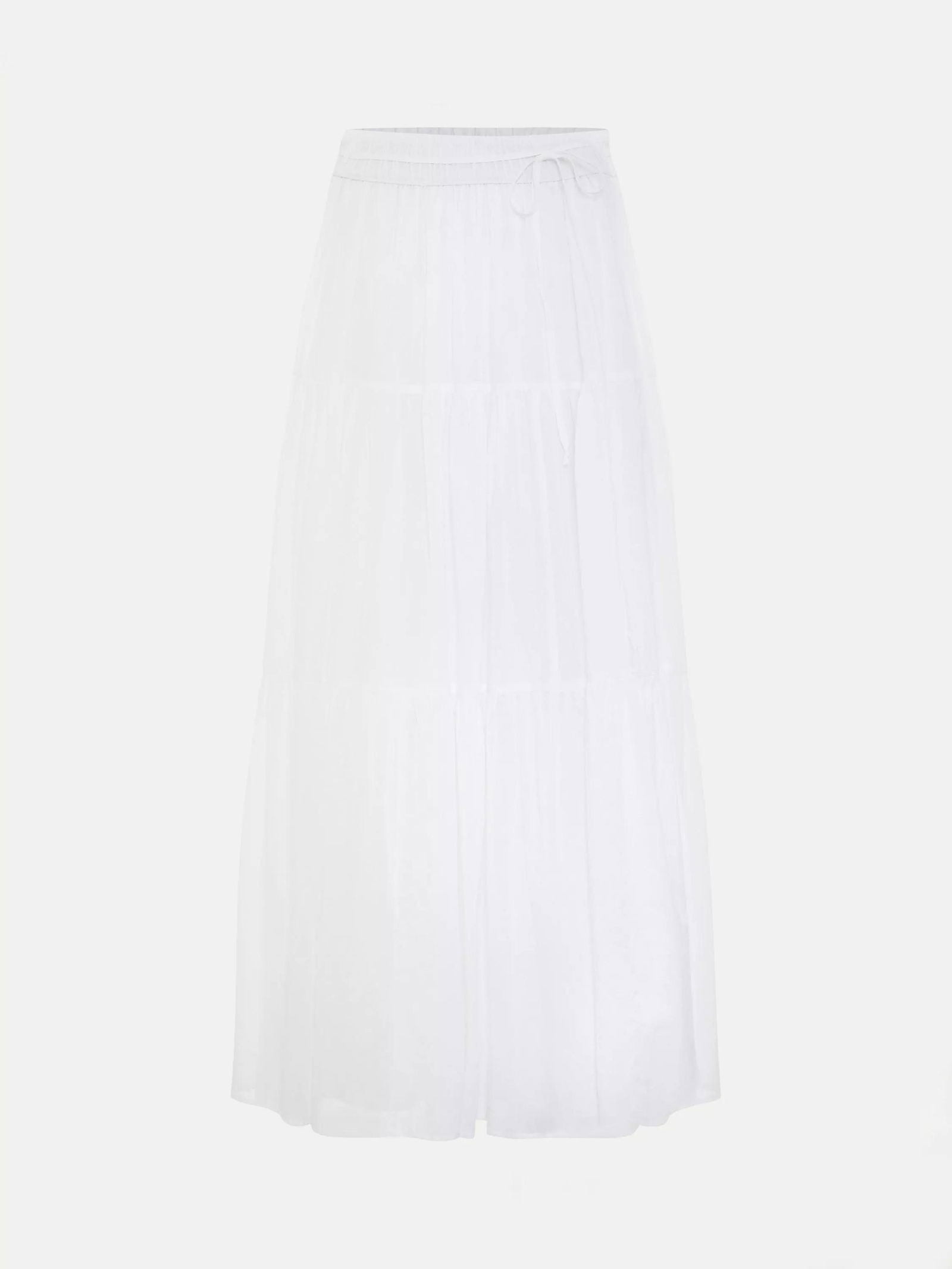 PHASE EIGHT Alva Tiered Maxi Skirt in White | endource