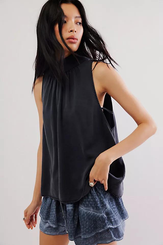 FREE PEOPLE Mock Neck Top in Black | Endource