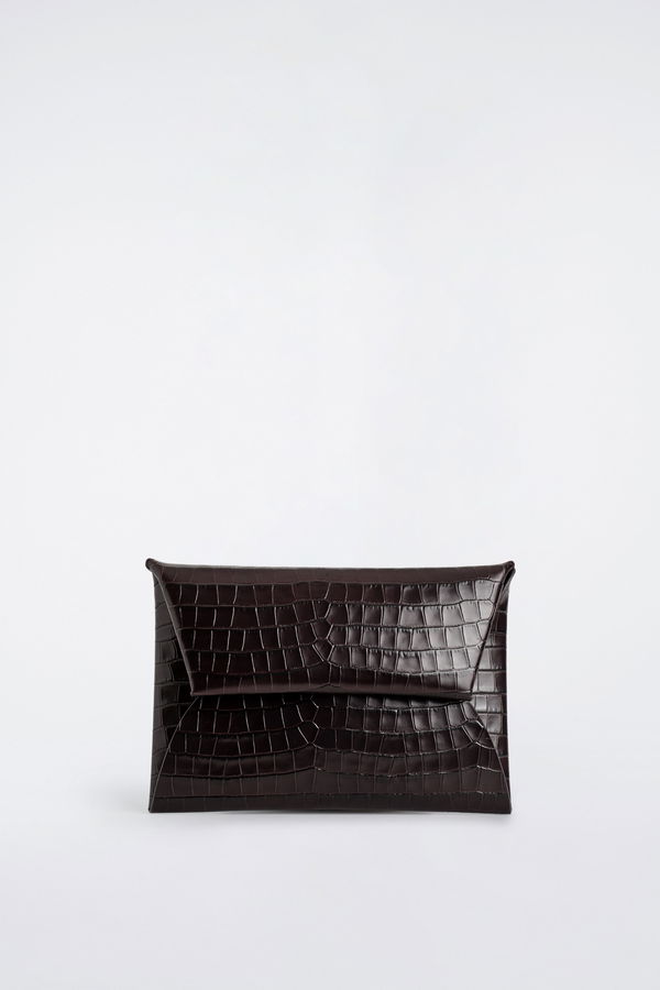 COS Croc-Effect Leather Pouch | endource