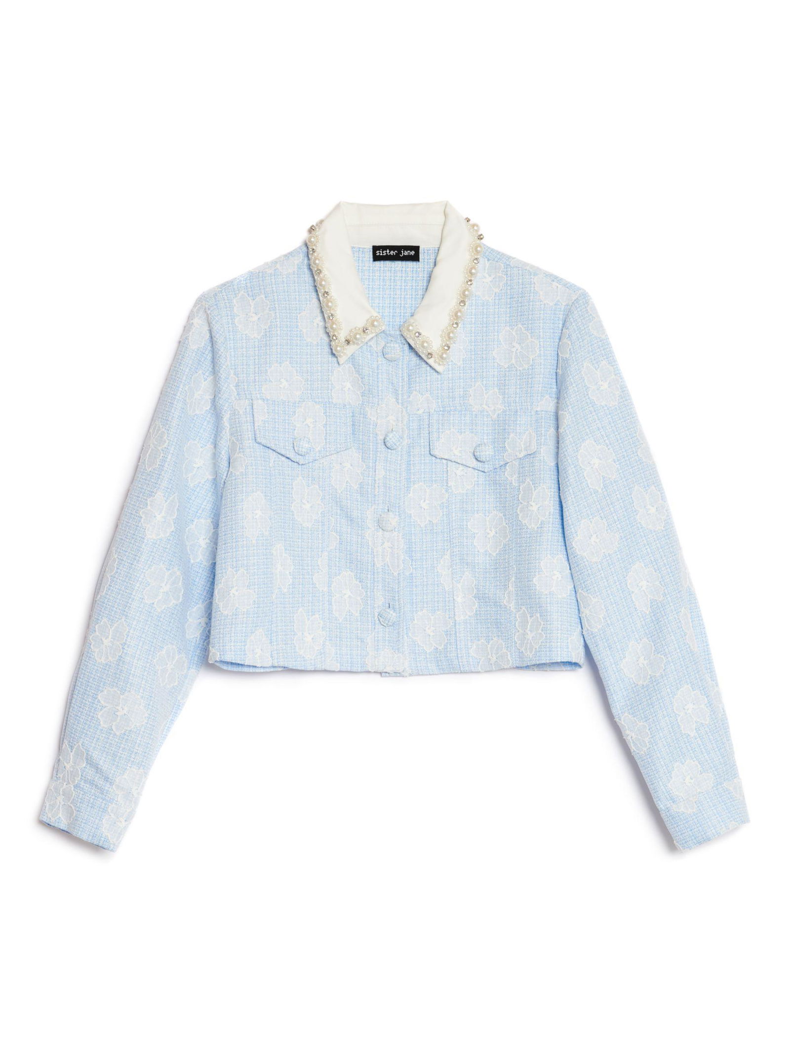 SISTER JANE Rodeo Tweed Jacket in Blue | Endource