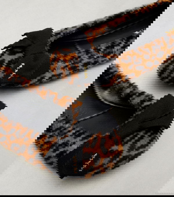 PRADA Leopard-print Calf Hair Ballet Flats | endource
