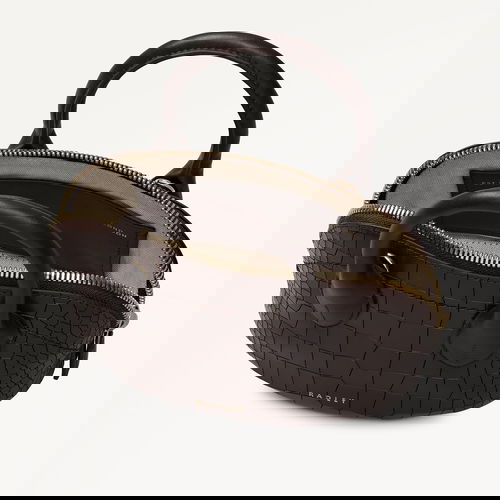 RADLEY The Muriel Leather Mini Ziptop Grab Bag In Dark Oak | endource