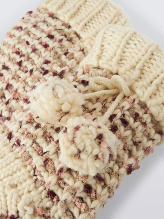 JOHN LEWIS Chunky Knit Bootie Socks, Fig | endource