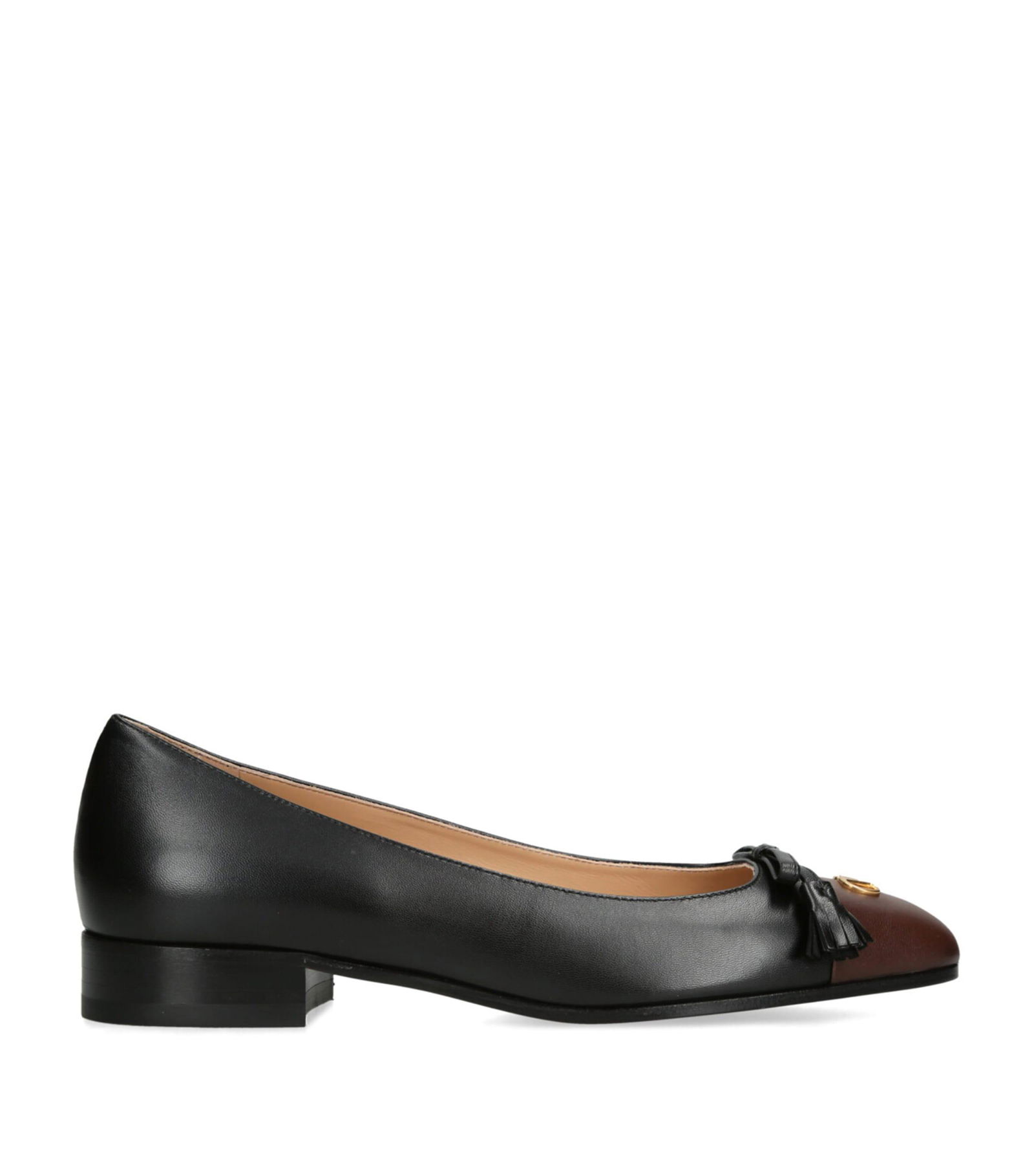 VALENTINO GARAVANI Leather Valet Du Roi Ballet Flats | endource