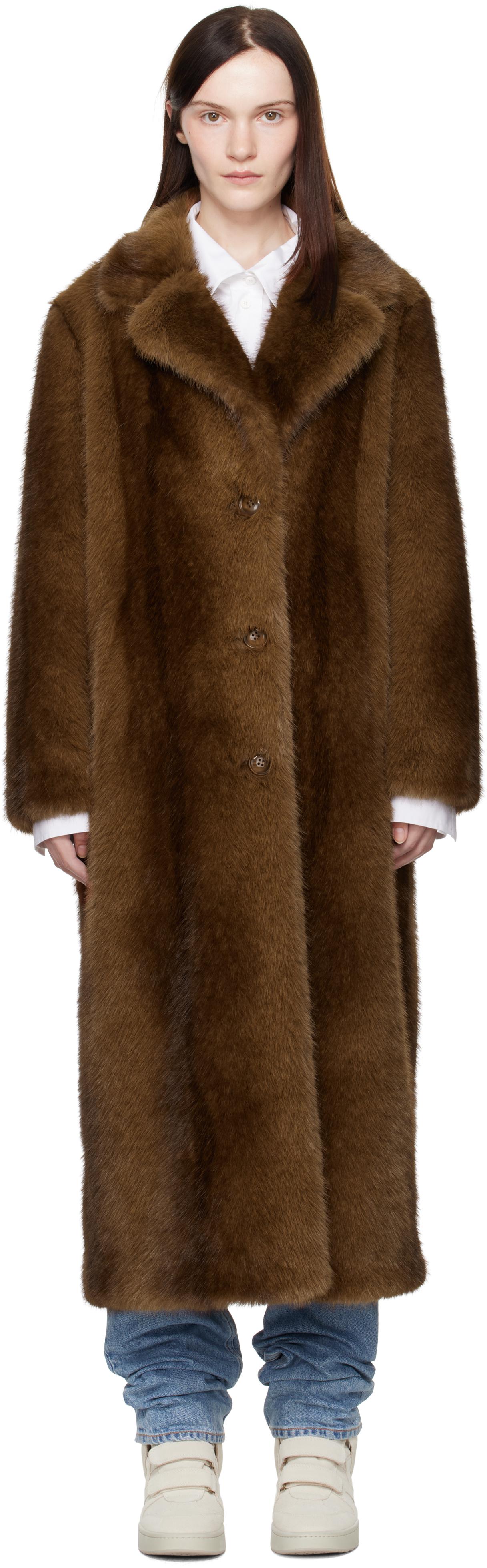 STAND STUDIO Nora Faux-Fur Coat | endource