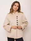 MINT VELVET Wool Blend Button Detail Jacket, Beige | endource