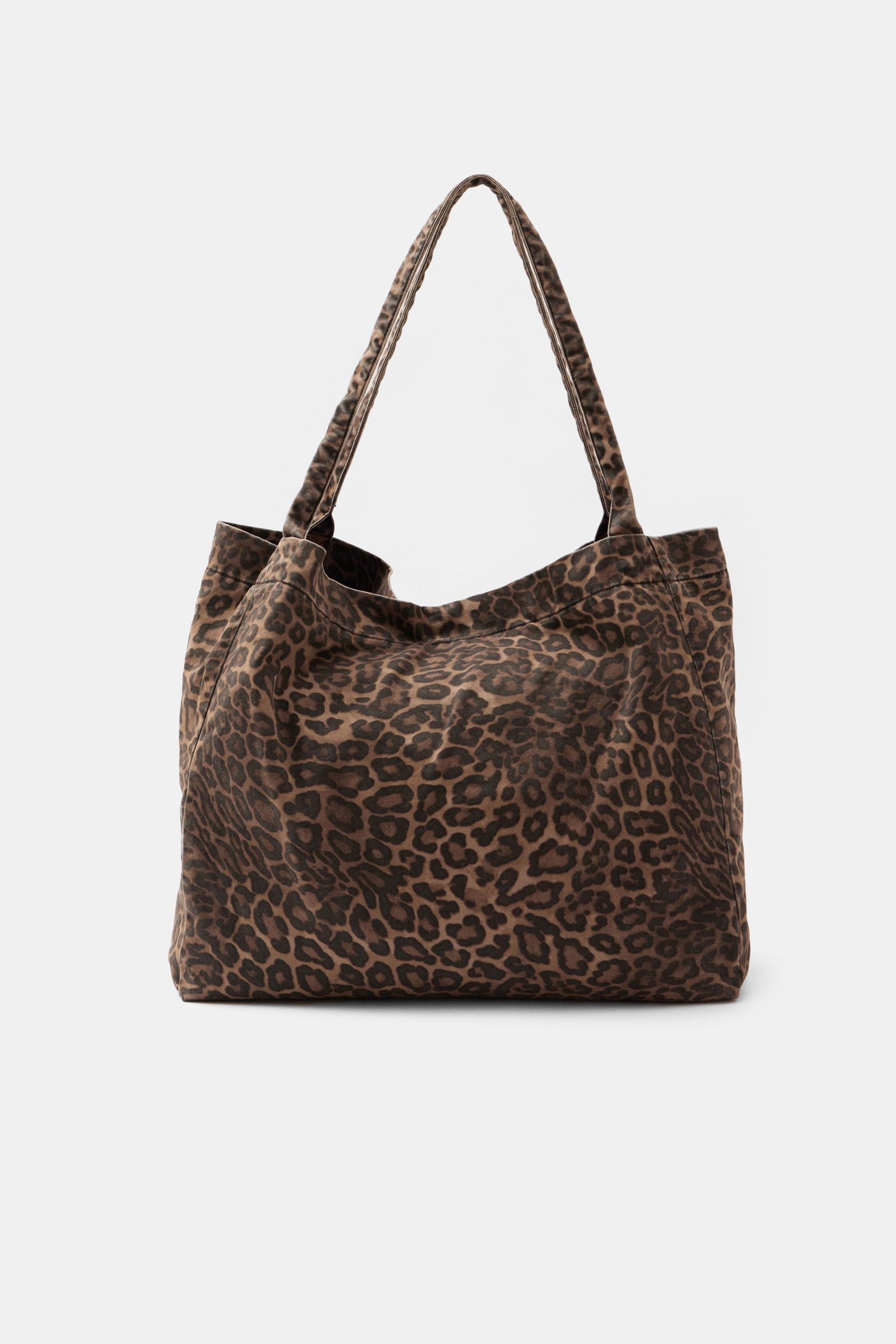 HUSH Animal Print Canvas Tote Bag in Leopard Print | endource