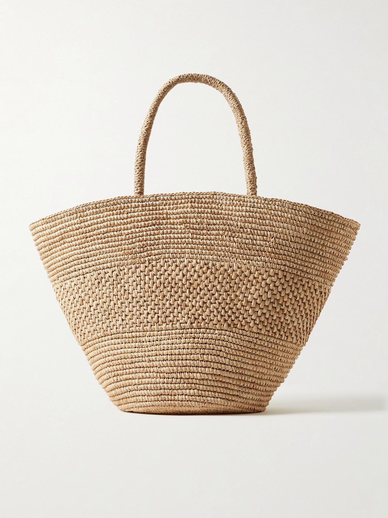 THE ROW Emilie Large Raffia Tote in Neutrals | Endource