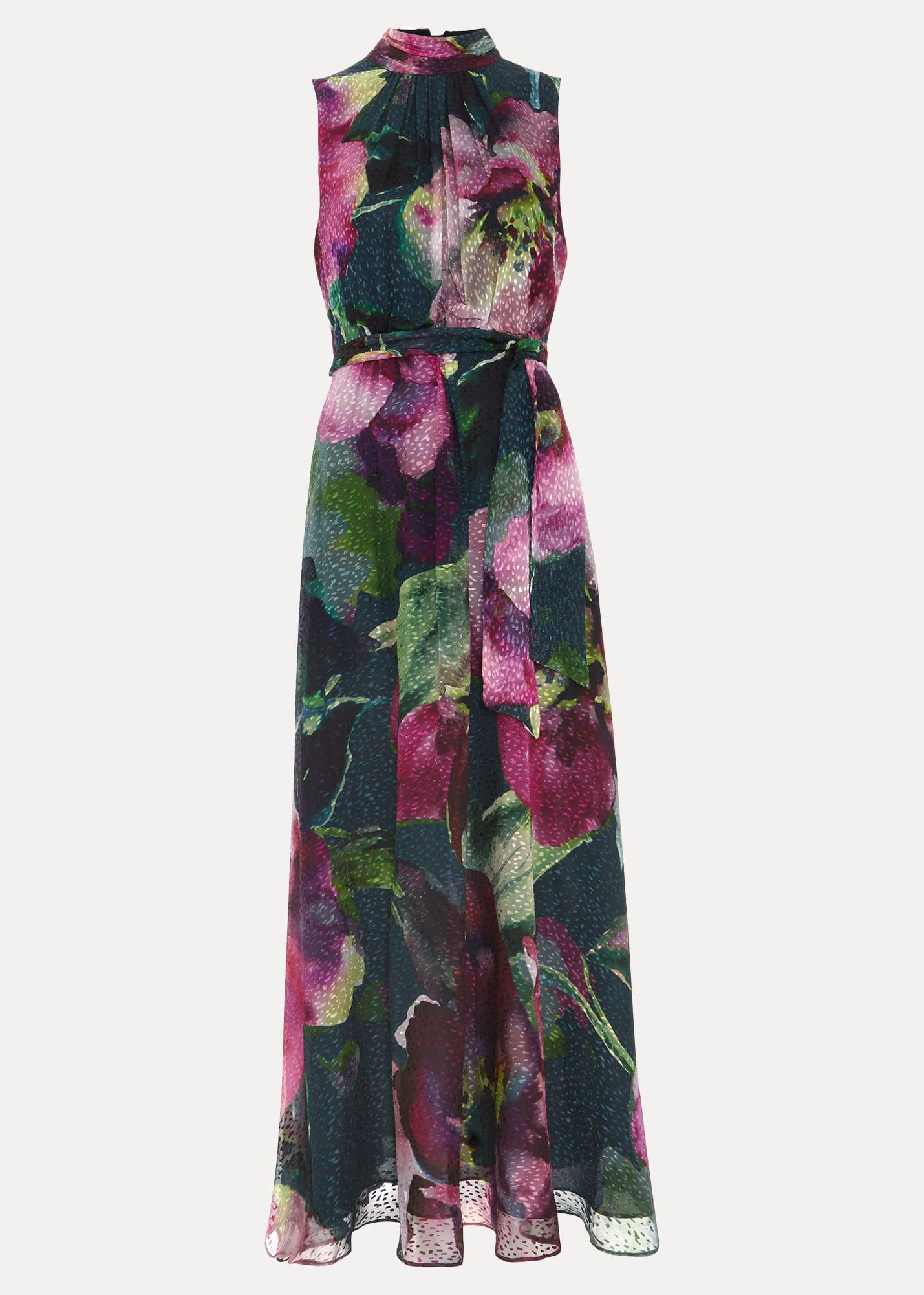 PHASE EIGHT Molly Silk Mix Dress in Multi | endource