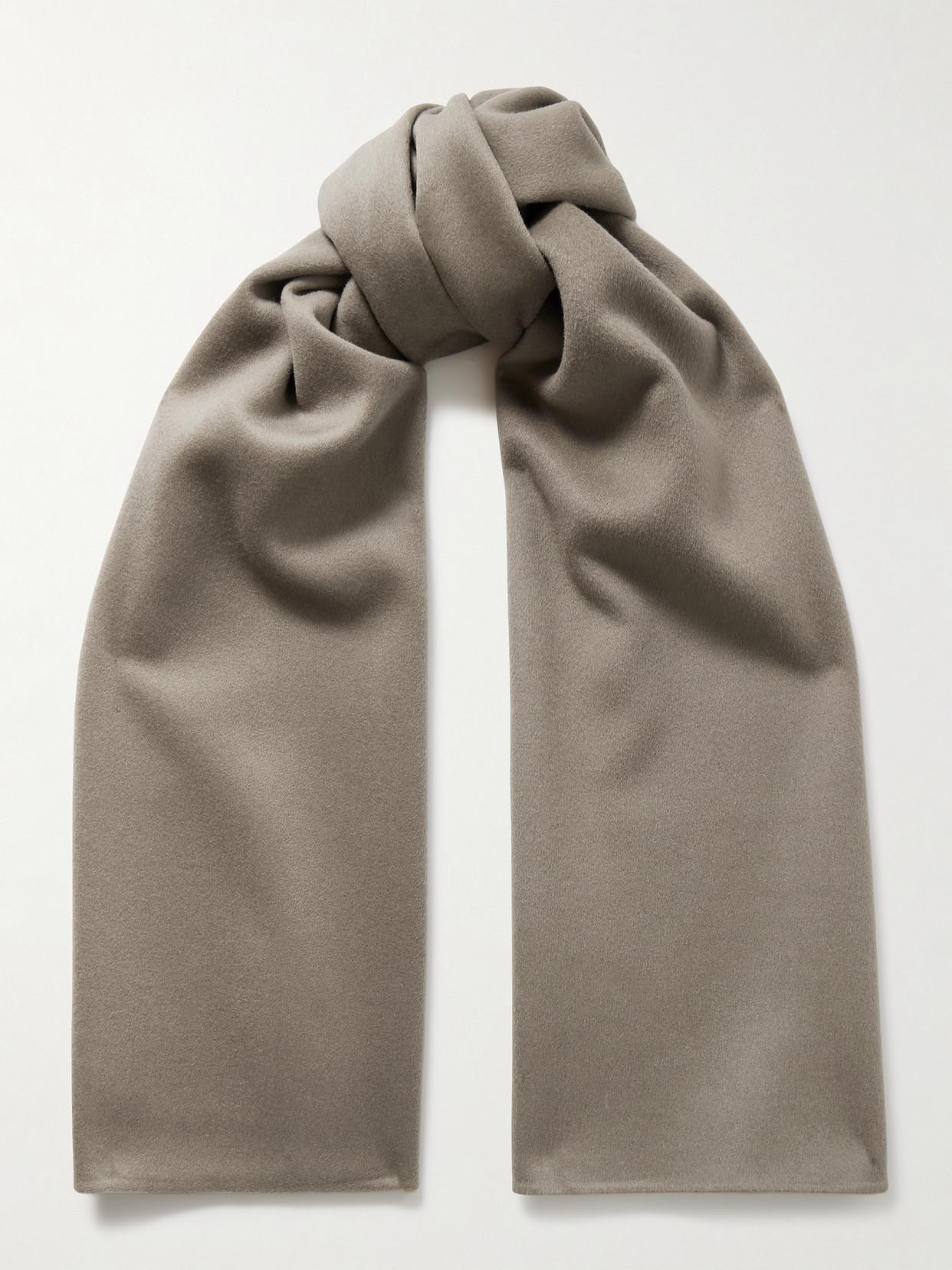TOVE Suri Wool-Blend Felt Scarf in Gray | endource