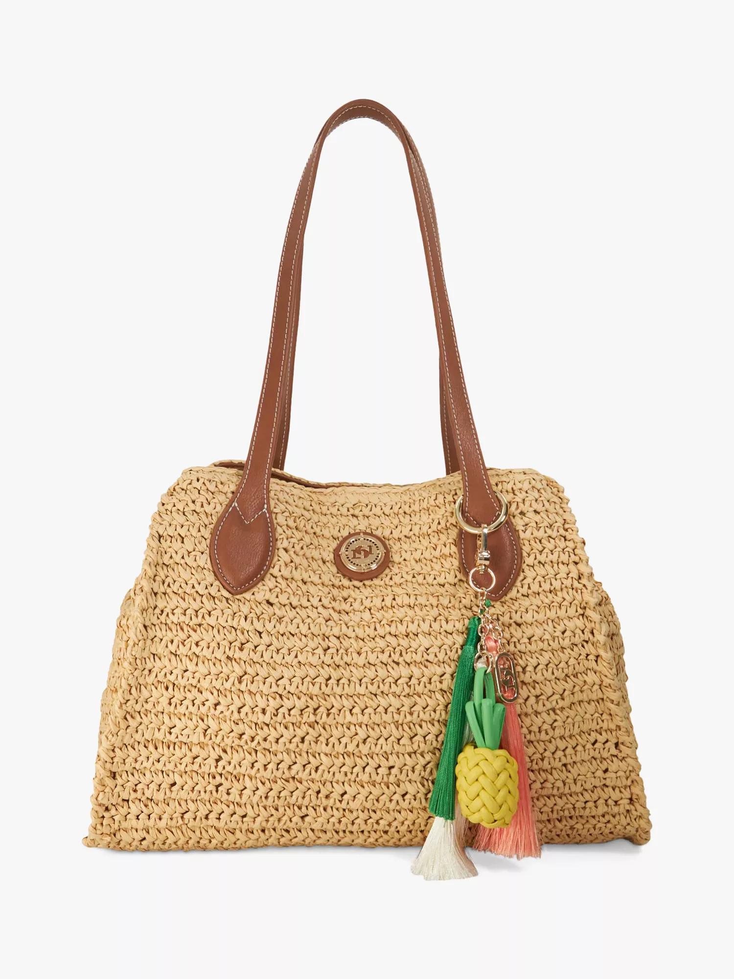 DUNE Devotedly Raffia Tote Bag in Neutral | endource