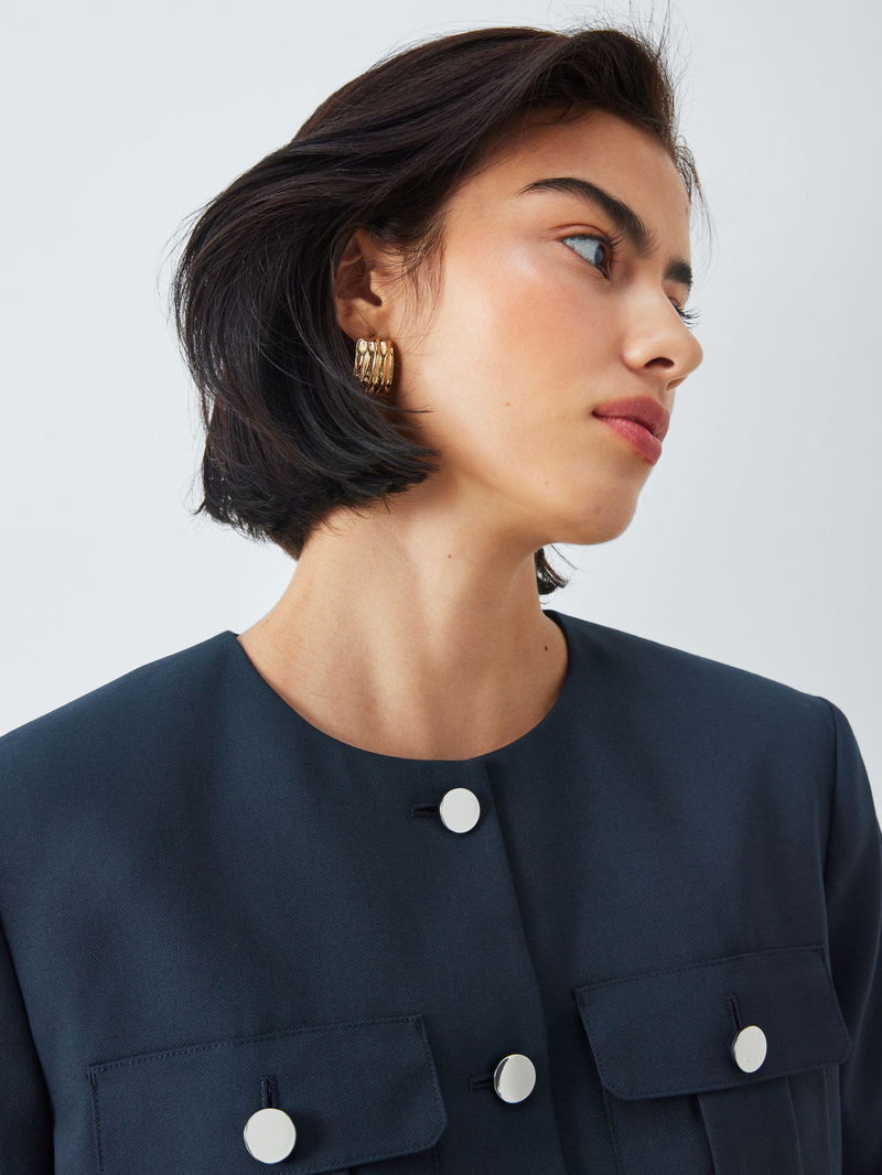 THEORY Military Jacket in Nocturne Navy | Endource