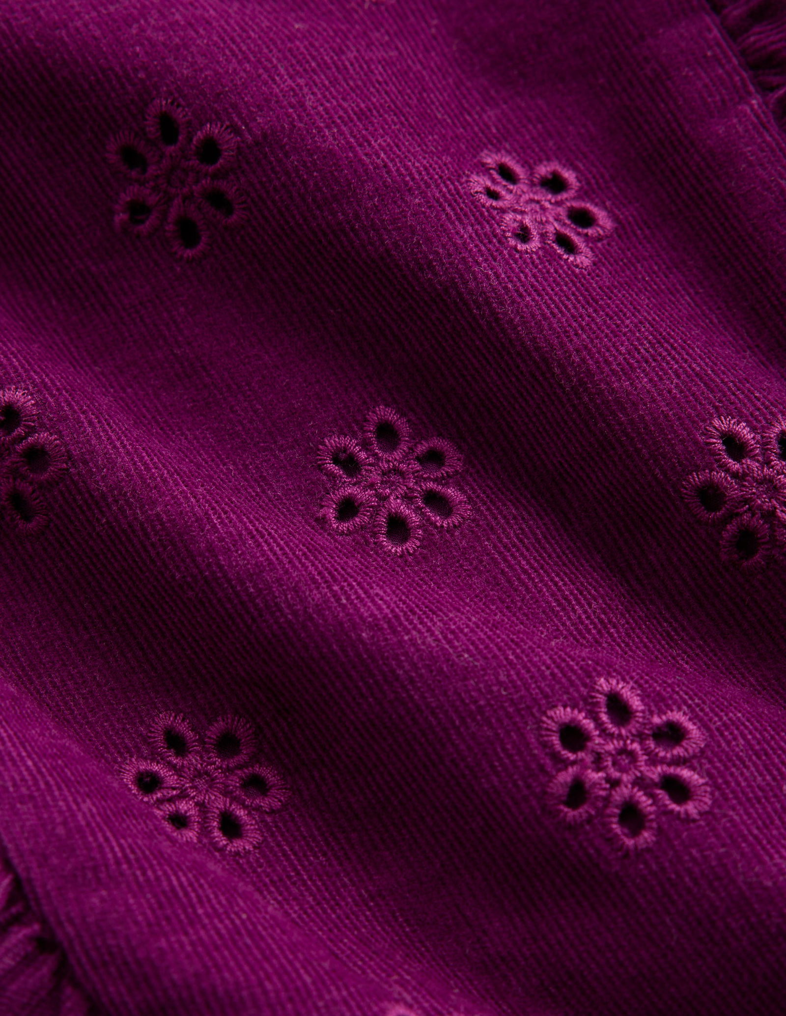 BODEN Cord Broderie Dress-Blackberry | endource