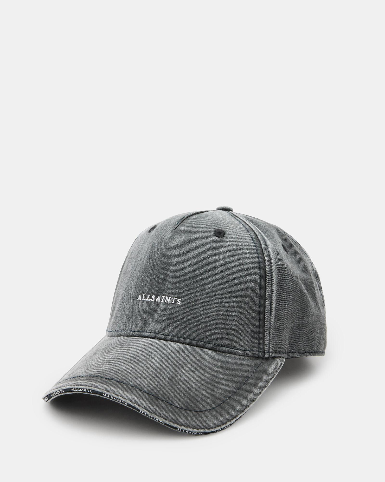 ALLSAINTS Felix Embroidered Logo Baseball Cap in Washed Black | endource