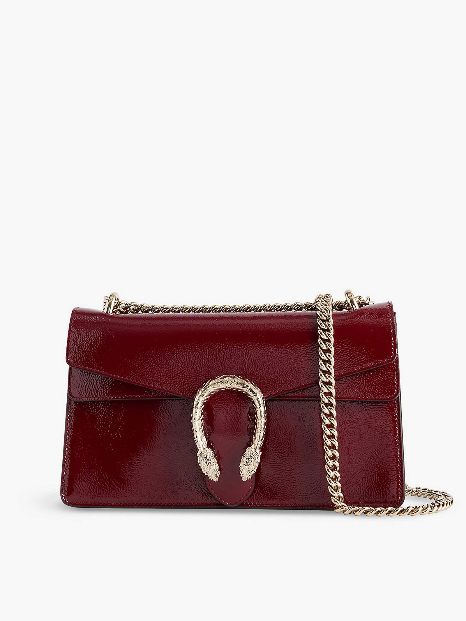 GUCCI Dionysus Chain-Strap Leather Shoulder Bag in Rosso Ancora | endource
