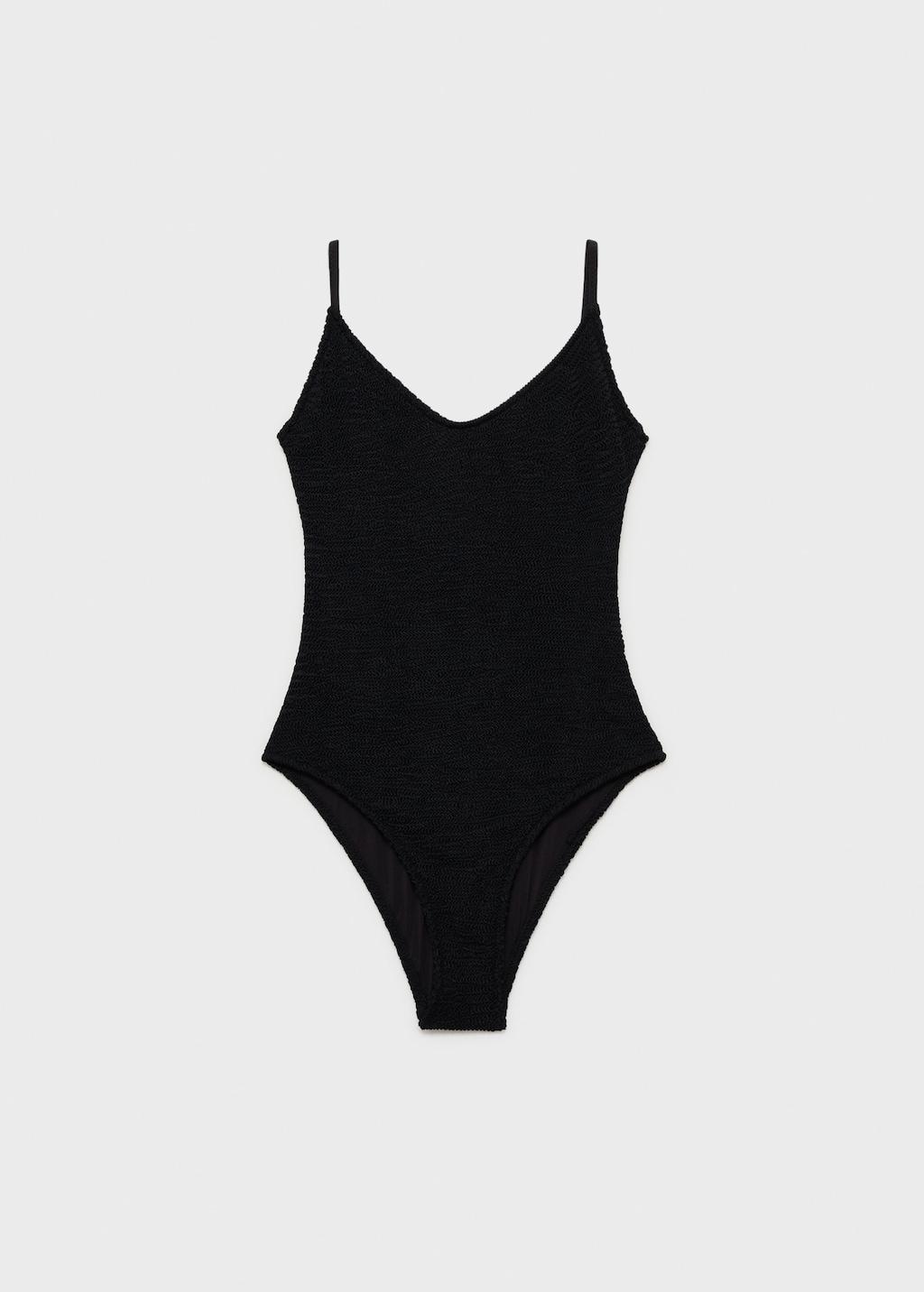 MANGO Textured Swimsuit With Straps | endource
