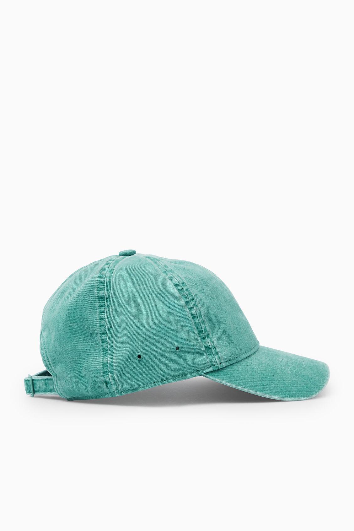 COS Washed Cotton-Twill Baseball Cap in TEAL | Endource