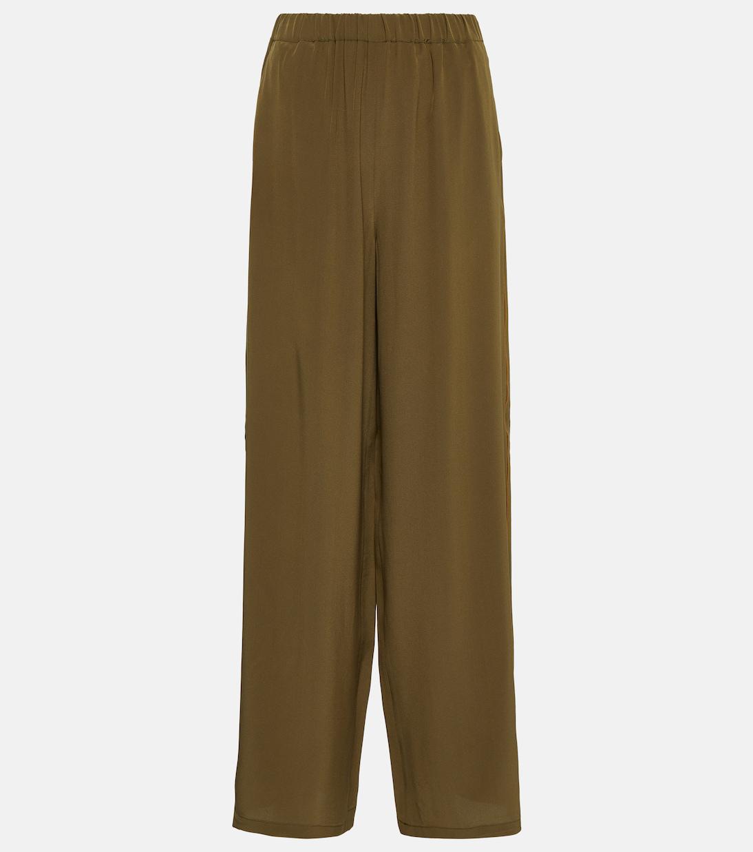 Max Mara Zigano Silk Wide-Leg Pants | endource